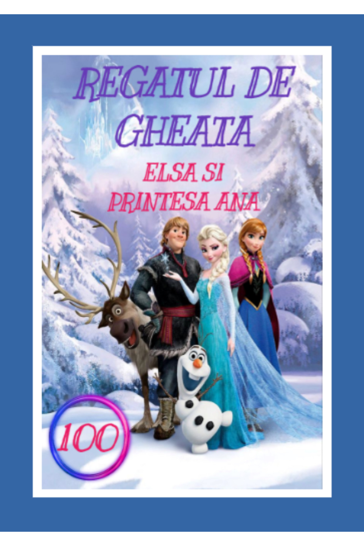 DİSNEY Regatul De Gheata Elsa Si Prințesa Ana Carte De Colorat 100 ...