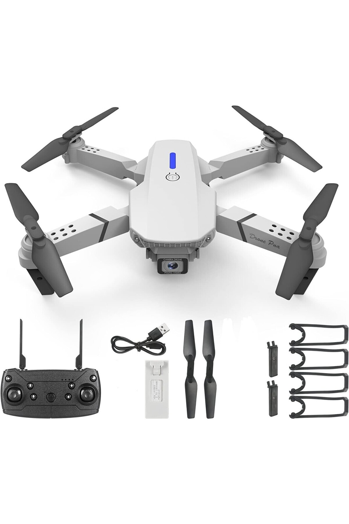 AyrStore Çeşithane E88 Pro 4K Drone – Çift Kameralı, LED Işıklı ...
