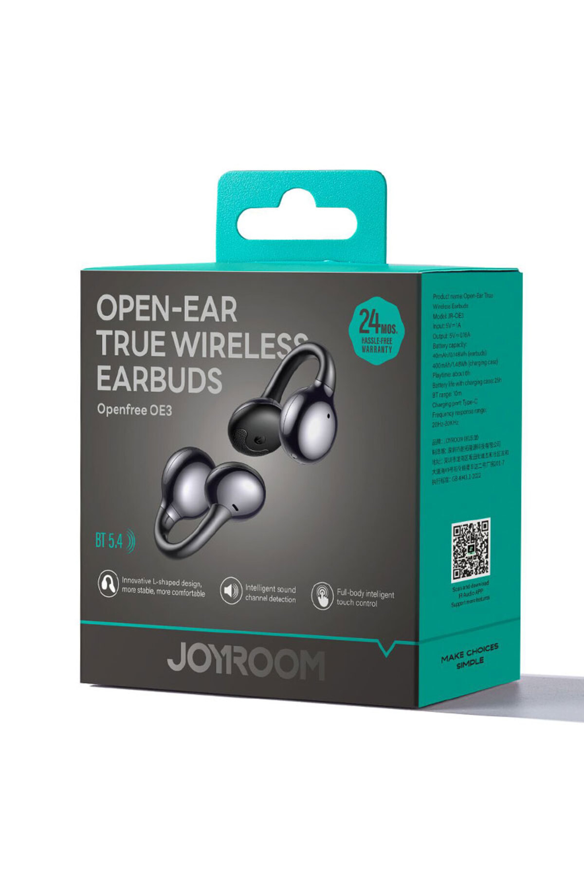 Joyroom Casti Wireless OE3 Clip-On Bluetooth 5.4, Control Touch, 25h ...