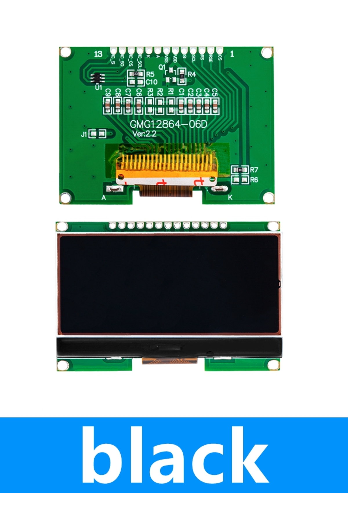 Choice black BS LCD12864 12864-06D, 12864, LCD Module, COG, With ...