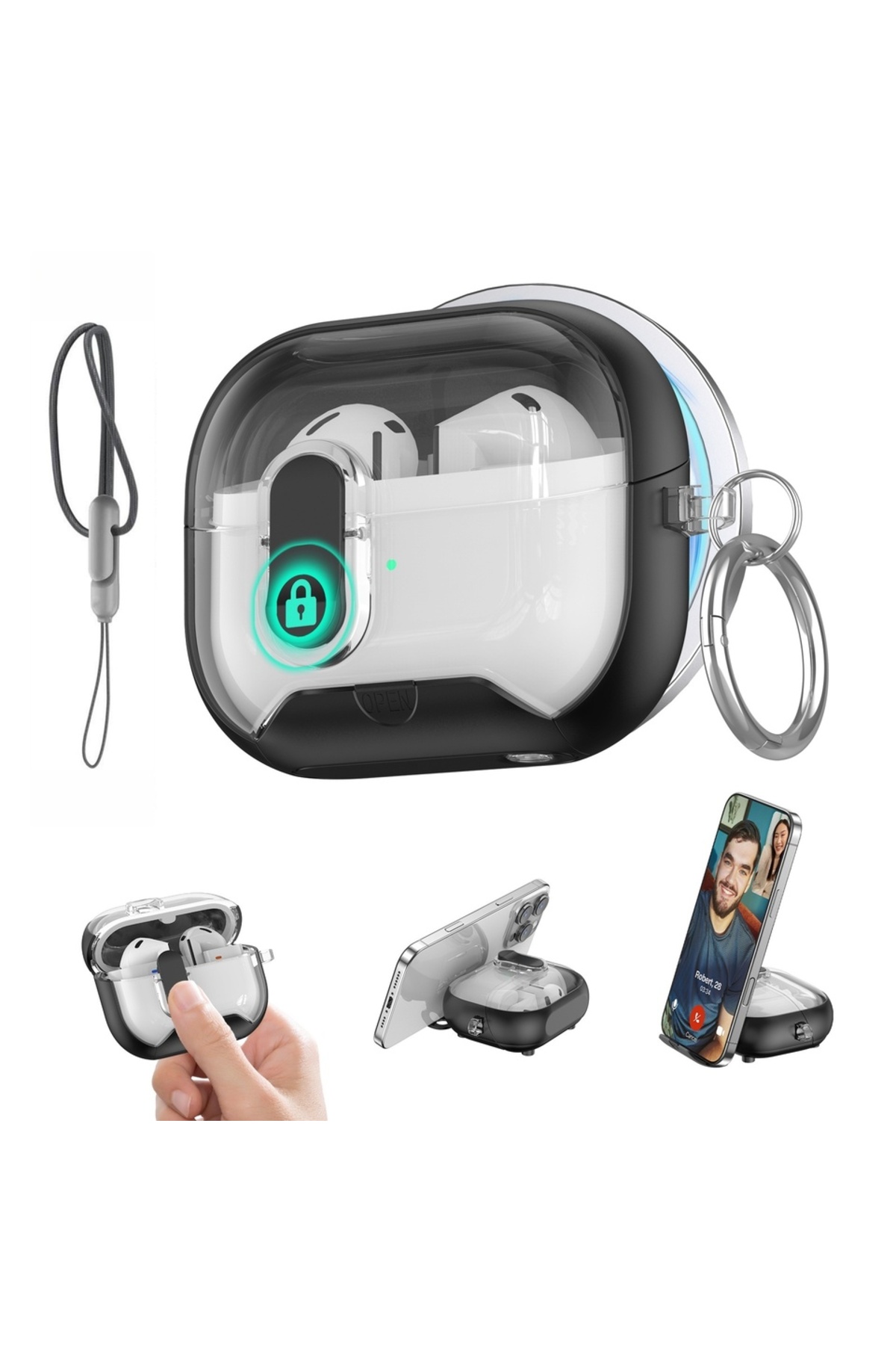 Choice For Galaxy Buds 3Pro A Black for Buds 3 Pro Case with Secure ...