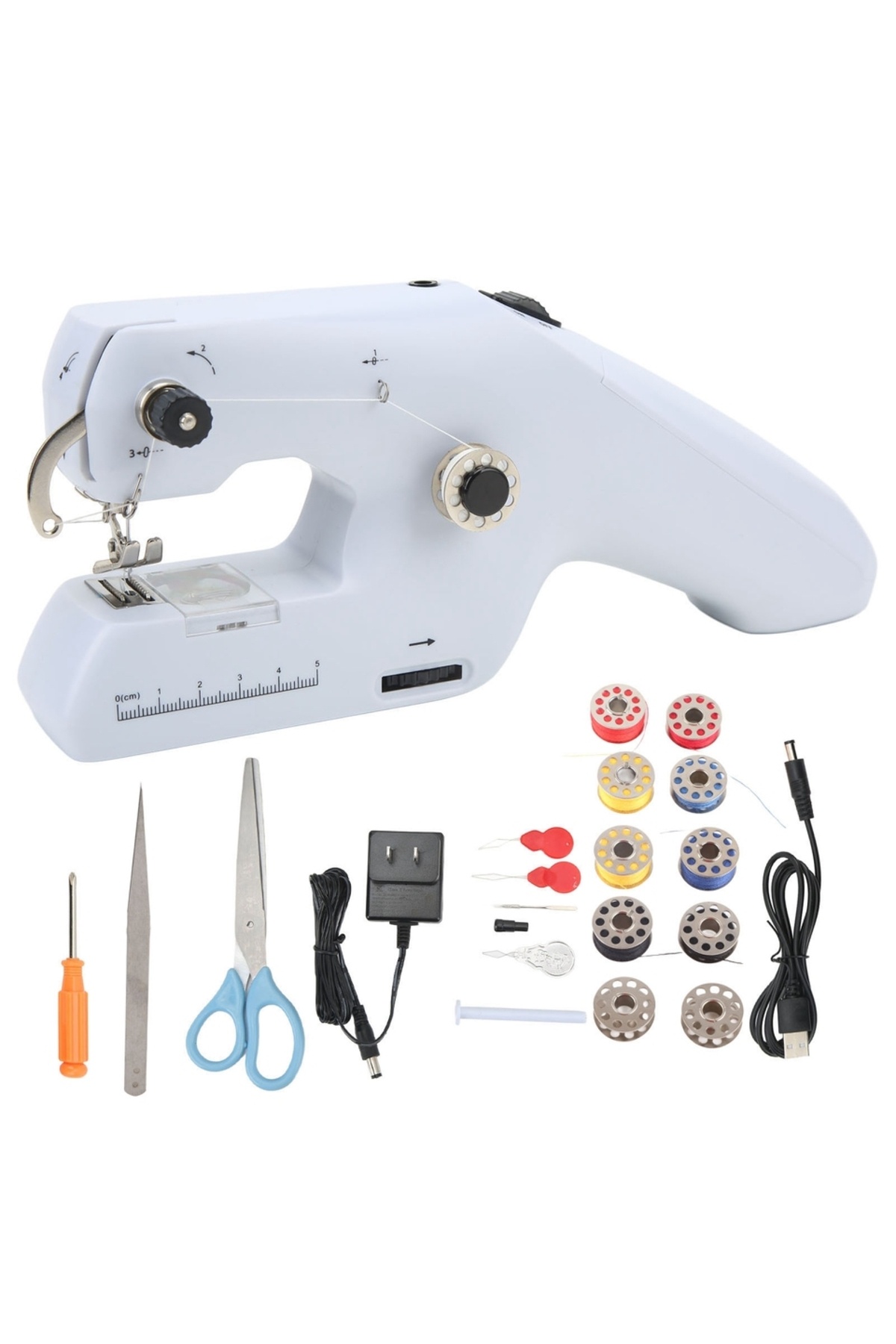 Choice WHITE ZDML-6 Handheld Sewing Machine Portable Electric Dual Line ...