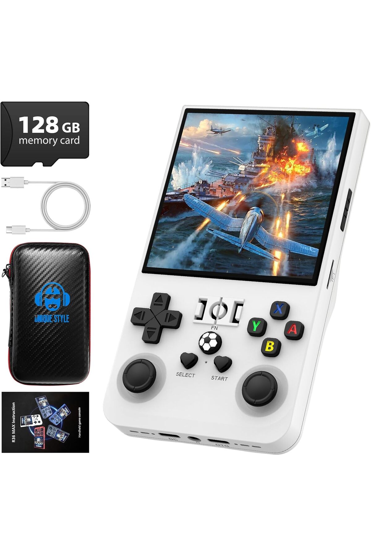 Generic R36MAX Retro Handheld Game Console, 4.0 Inch 720x720 IPS Screen ...