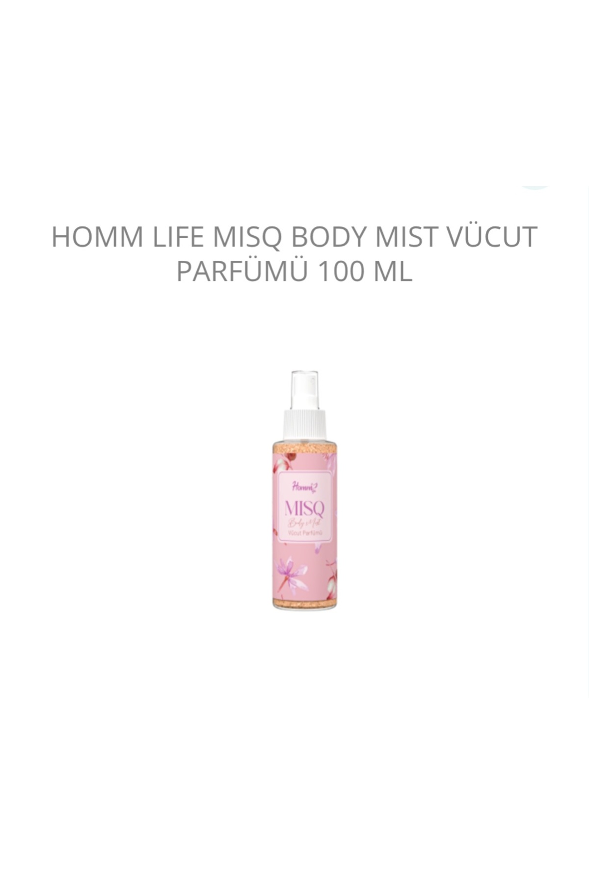 Homm Bitkisel HOMM LIFE MISQ BODY MIST VÜCUT PARFÜMÜ 100 ML - Fiyatı ...