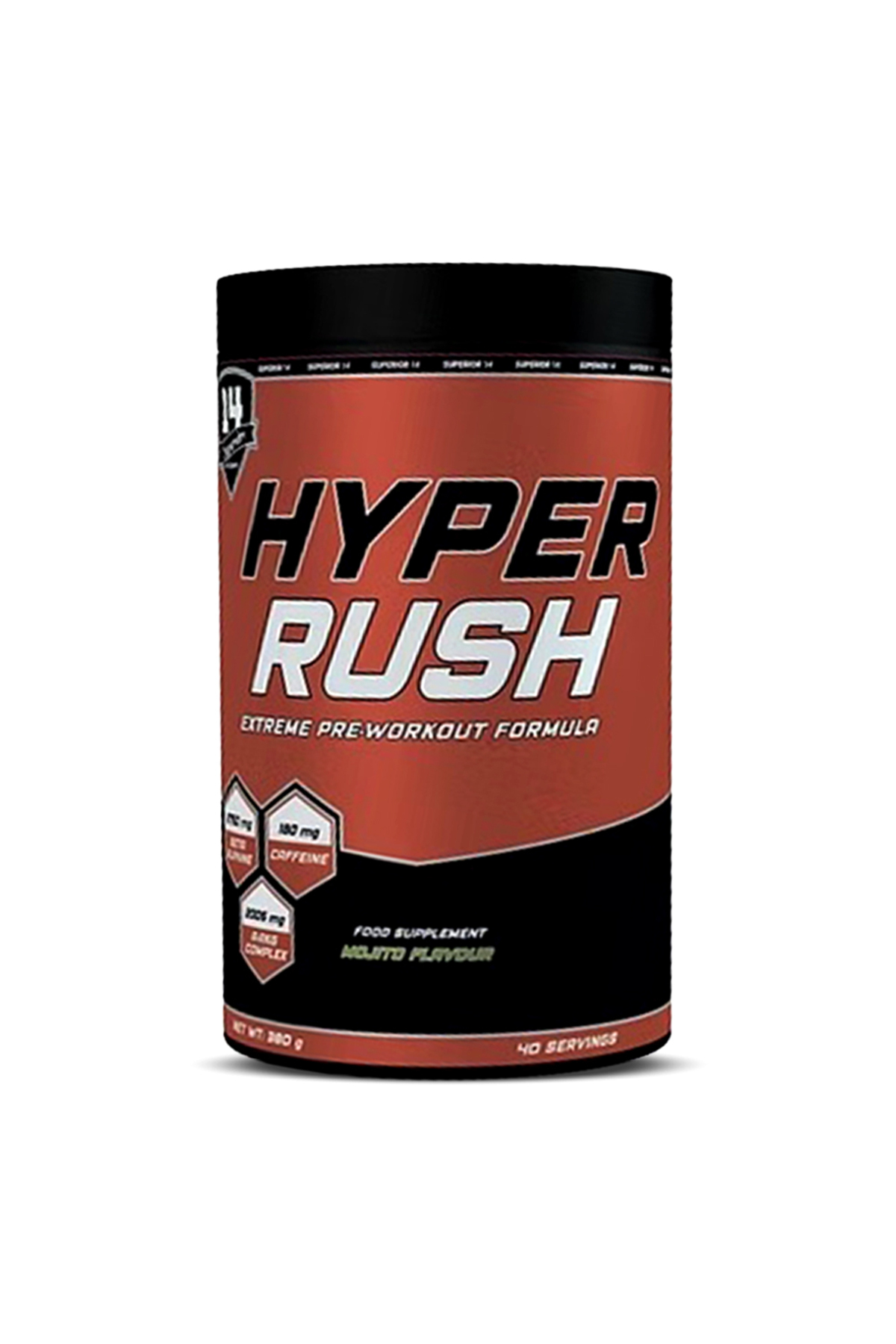 Superior 14 Hyper Rush Pre Workout Food Supplement, Mojito, 380 gm, Boosts Energy, Focus,and ...