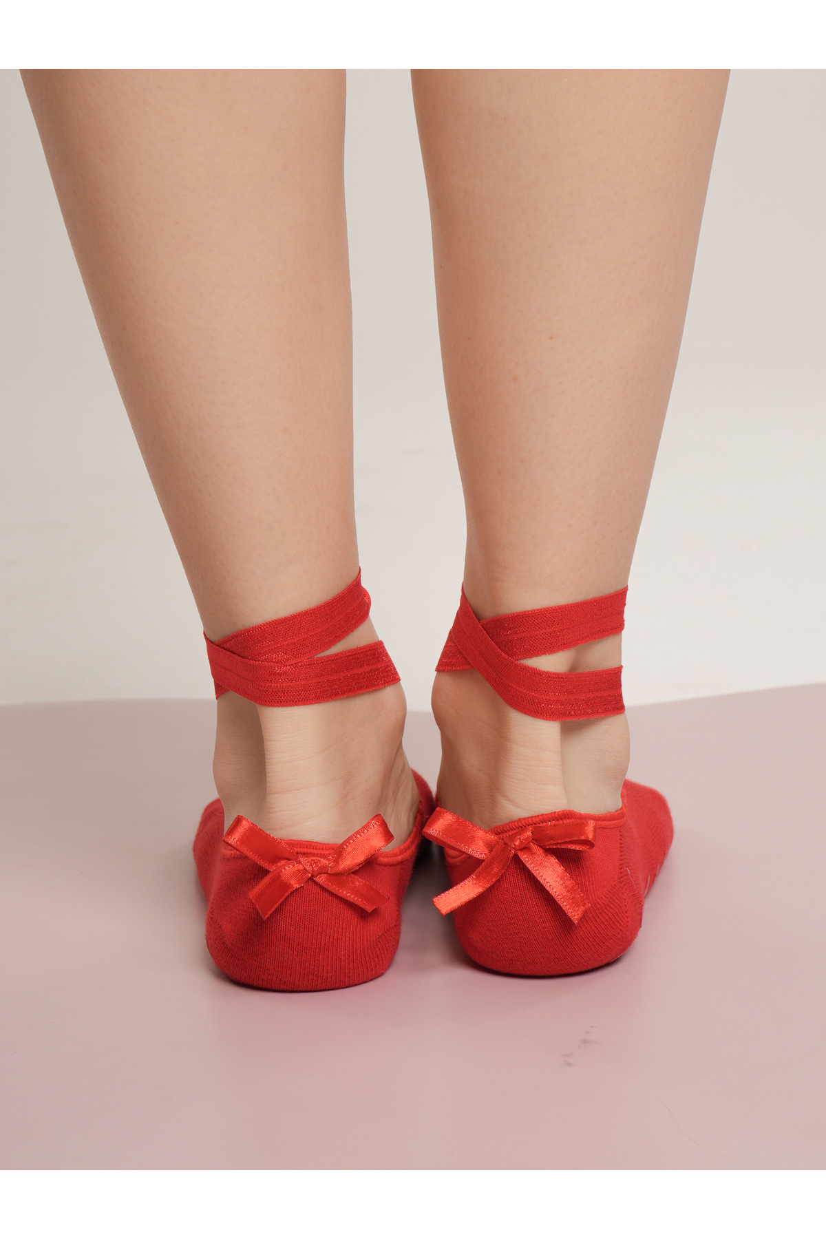 Loova Ballerina Tied in Love Red Bow Babet Kaydırmaz Pilates Yoga ...