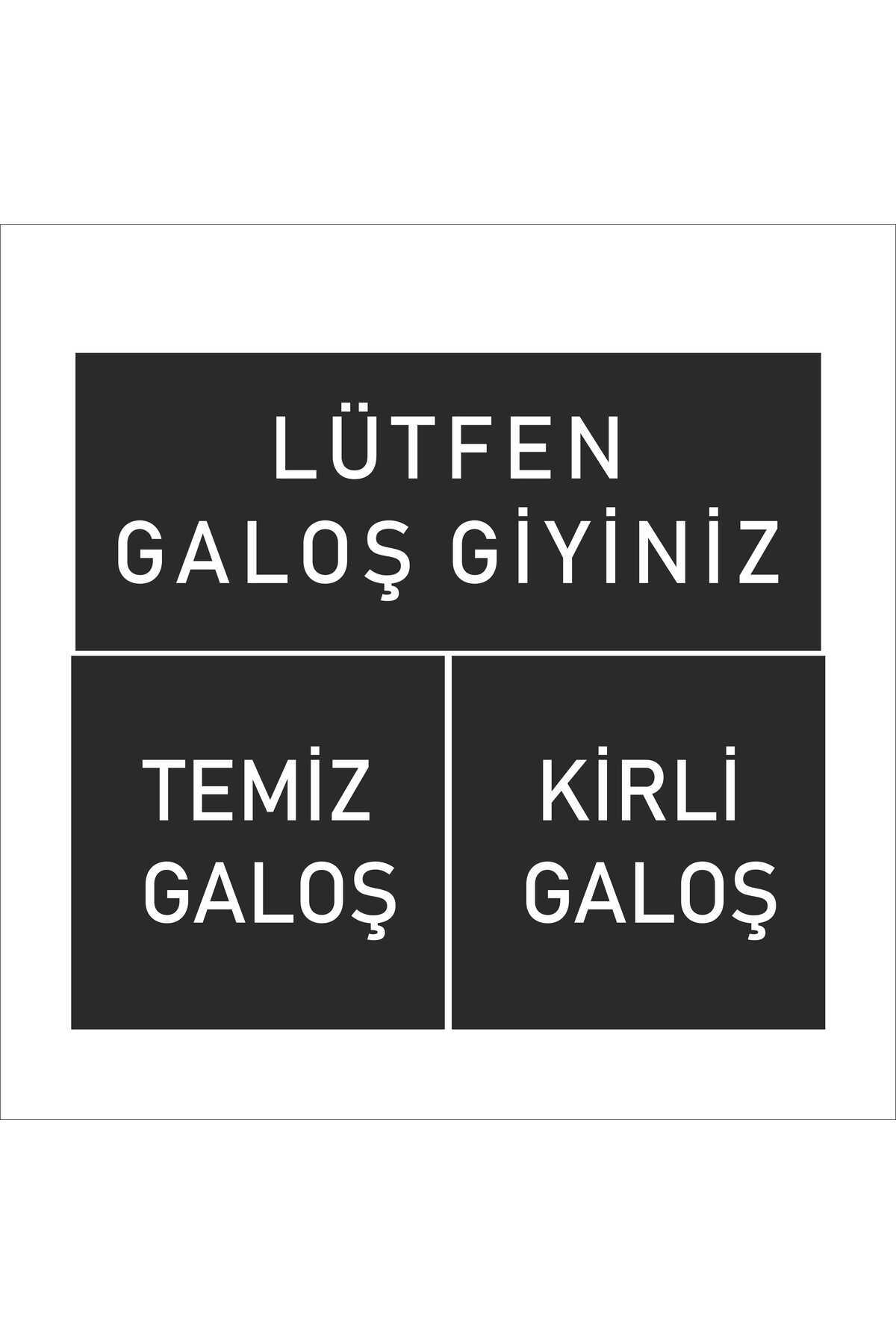Altınuç Art Design Lütfen Galoş Giyiniz Üçlü Set Kirli-Temiz Uyarı ...