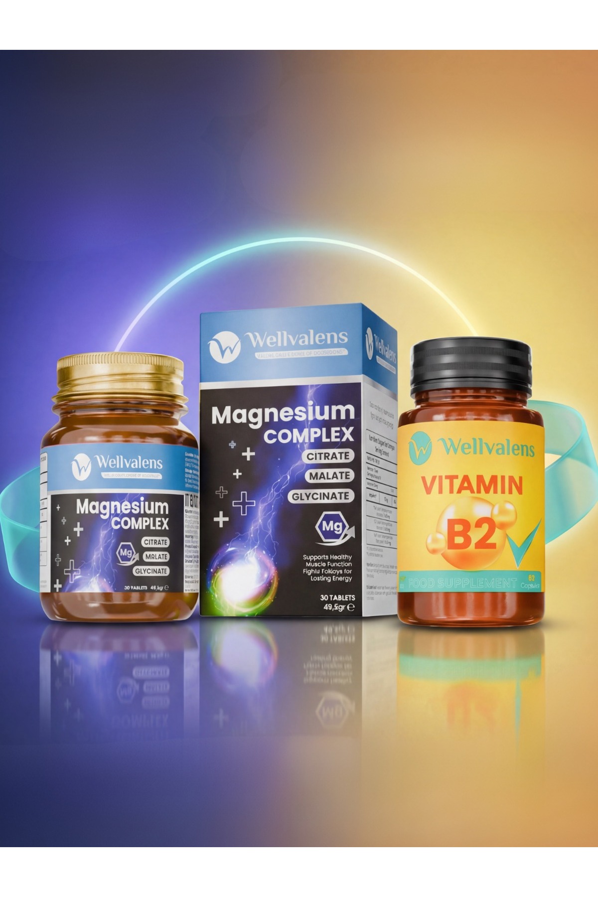 Wellvalens Enerji & Magnezyum Paketi | Vitamin B2 50 mg + Magnesium ...