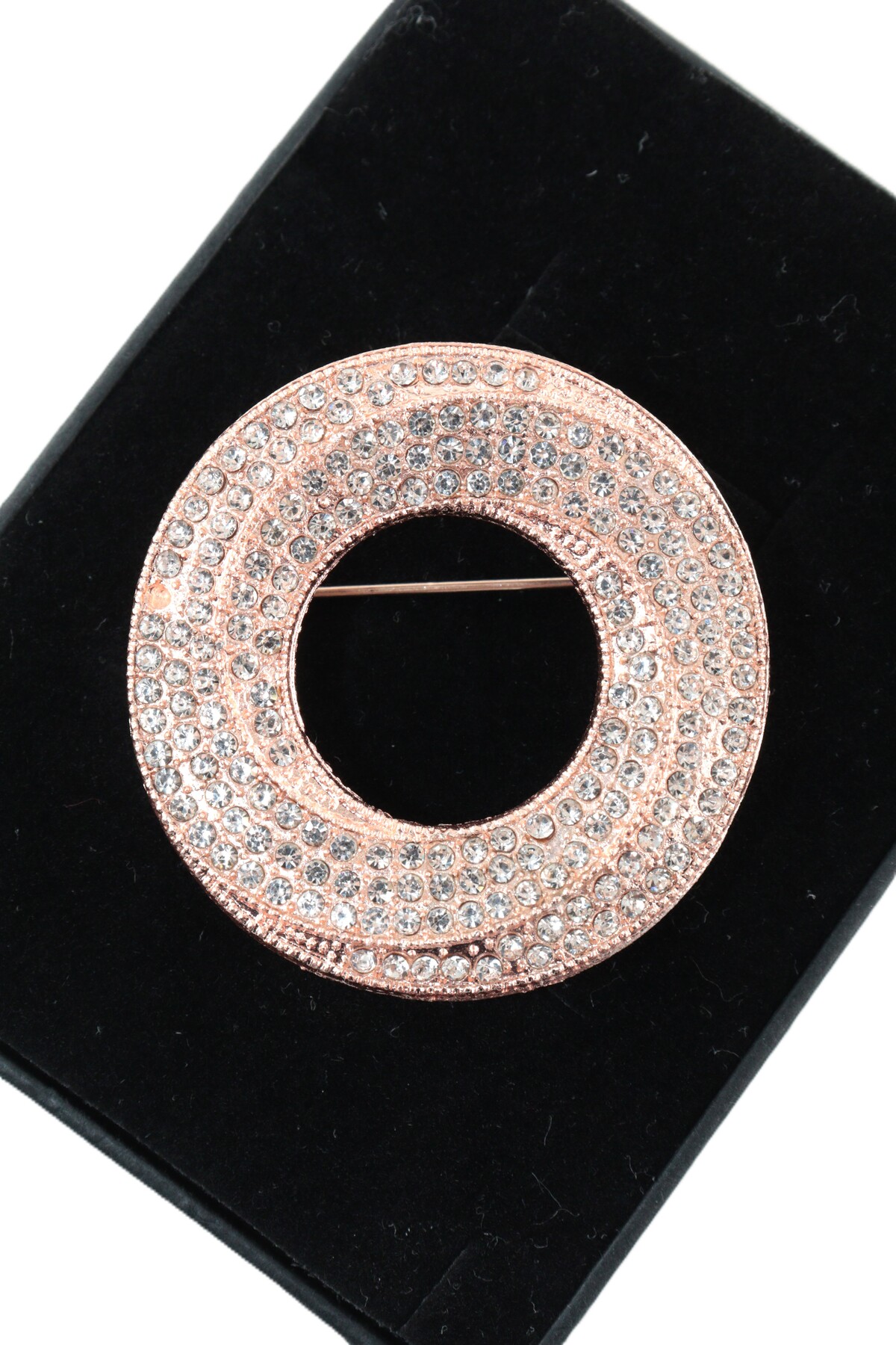 KEEBA Aura Çemberi broş rose gold tonlu kristal taşlı pozitif enerji ...