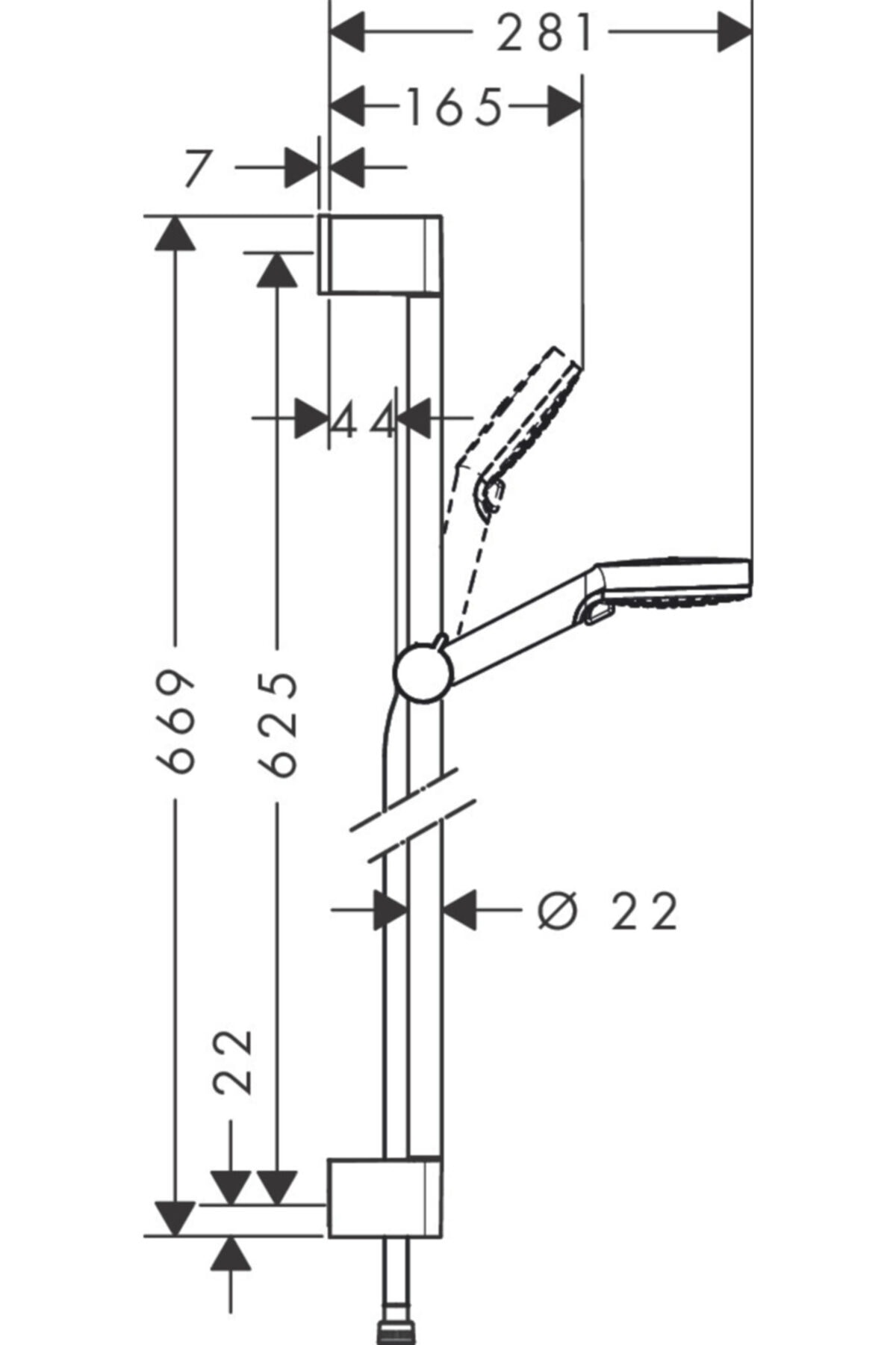 Hansgrohe Crometta Dus Setı Varıo 65 Cm Dus Barı Ile 26532400 Fiyatı ...