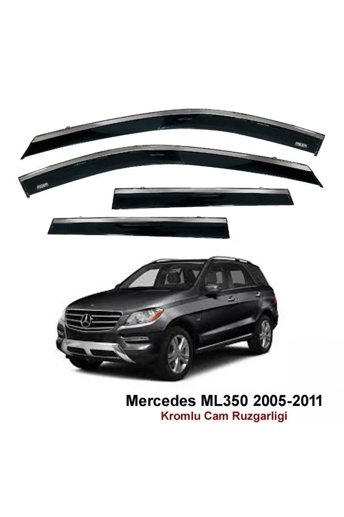 beyaztuning Mercedes ML350 Kromlu Cam Rüzgarlığı Niken 2005-2011 ...