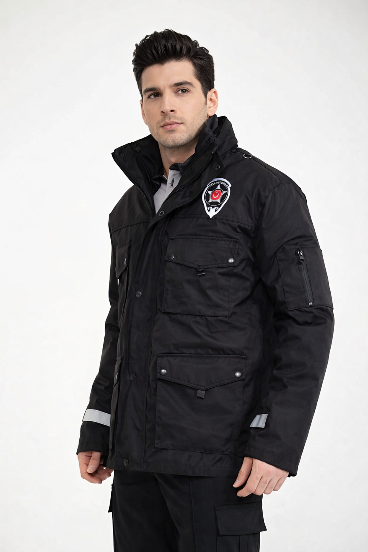 LITTE Special Security Coat with Hidden Hood Emblem 2 Piece Inner Outer ...
