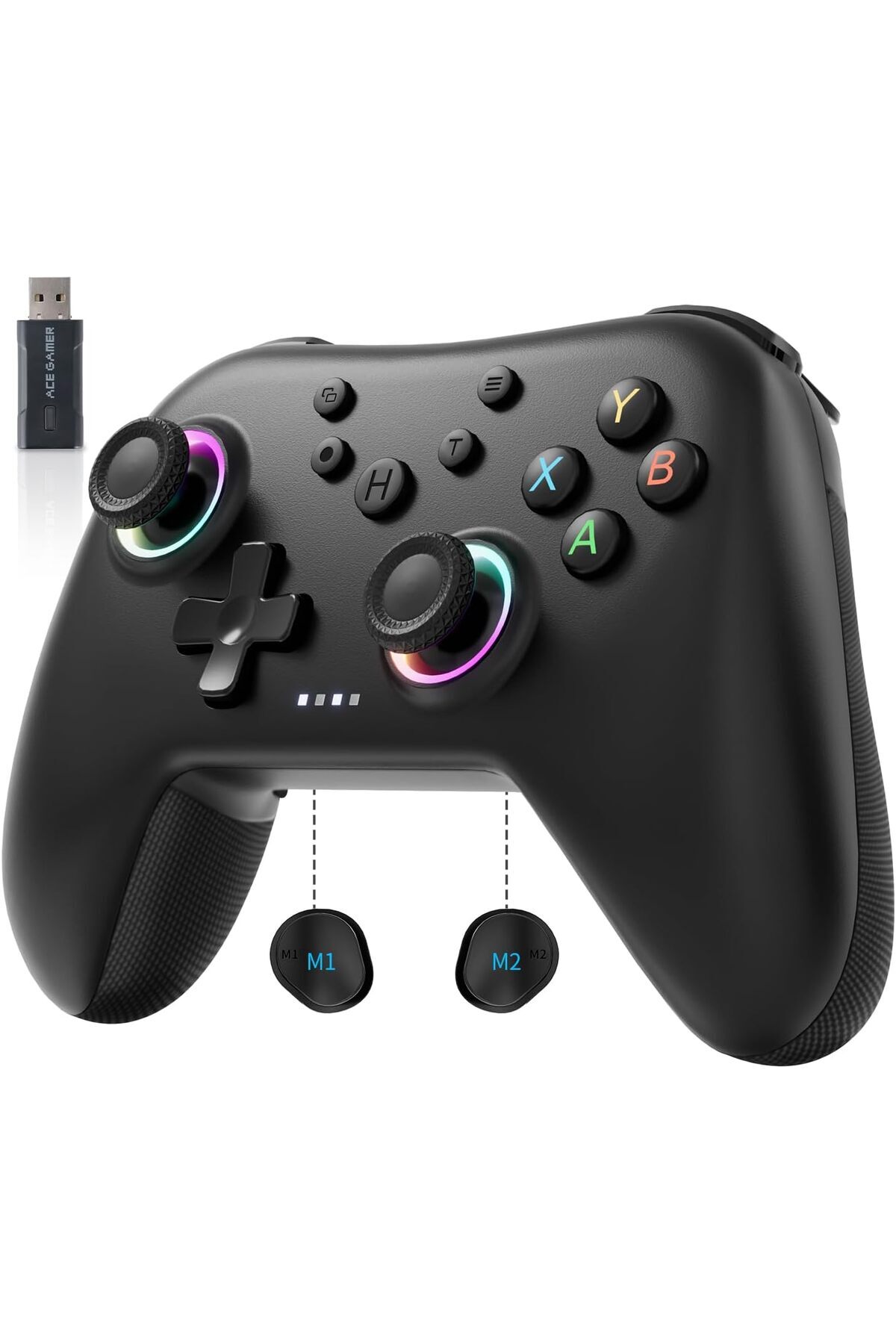 AceGamer وحدة تحكم لاسلكية بتقنية بلوتوث Aurora بتردد 2.4 جيجا هرتز ...
