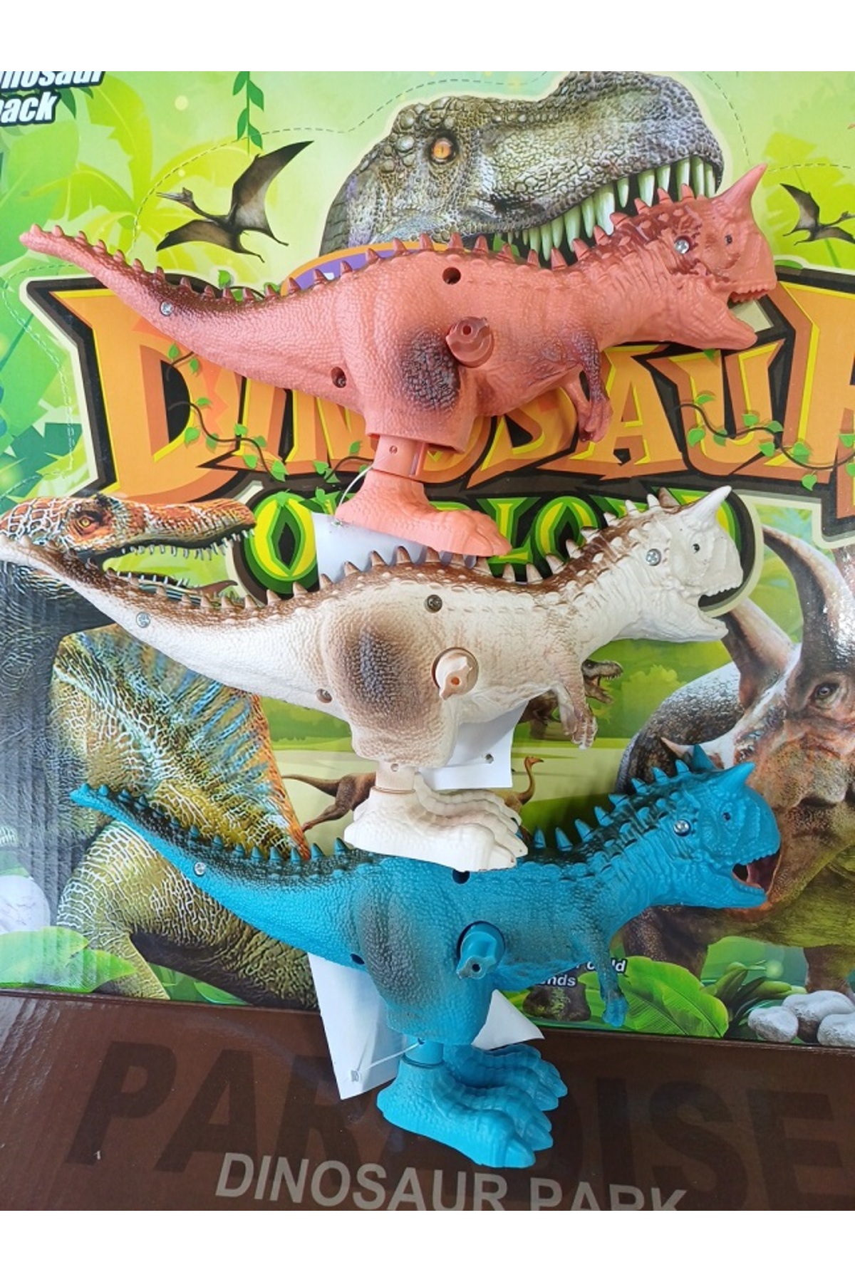 OYUNCAKSAHİLİ Kurmalı 3 Adet Dinazor Trex Oyuncak Jurassic Park ...