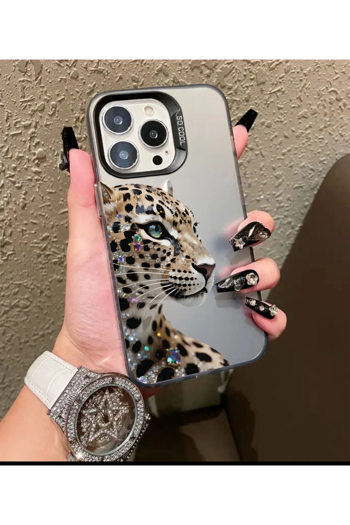 Caseji İphone 15 Pro Max Uyumlu Kir Tutmayan Kaplan Pırlanta Temalı ...