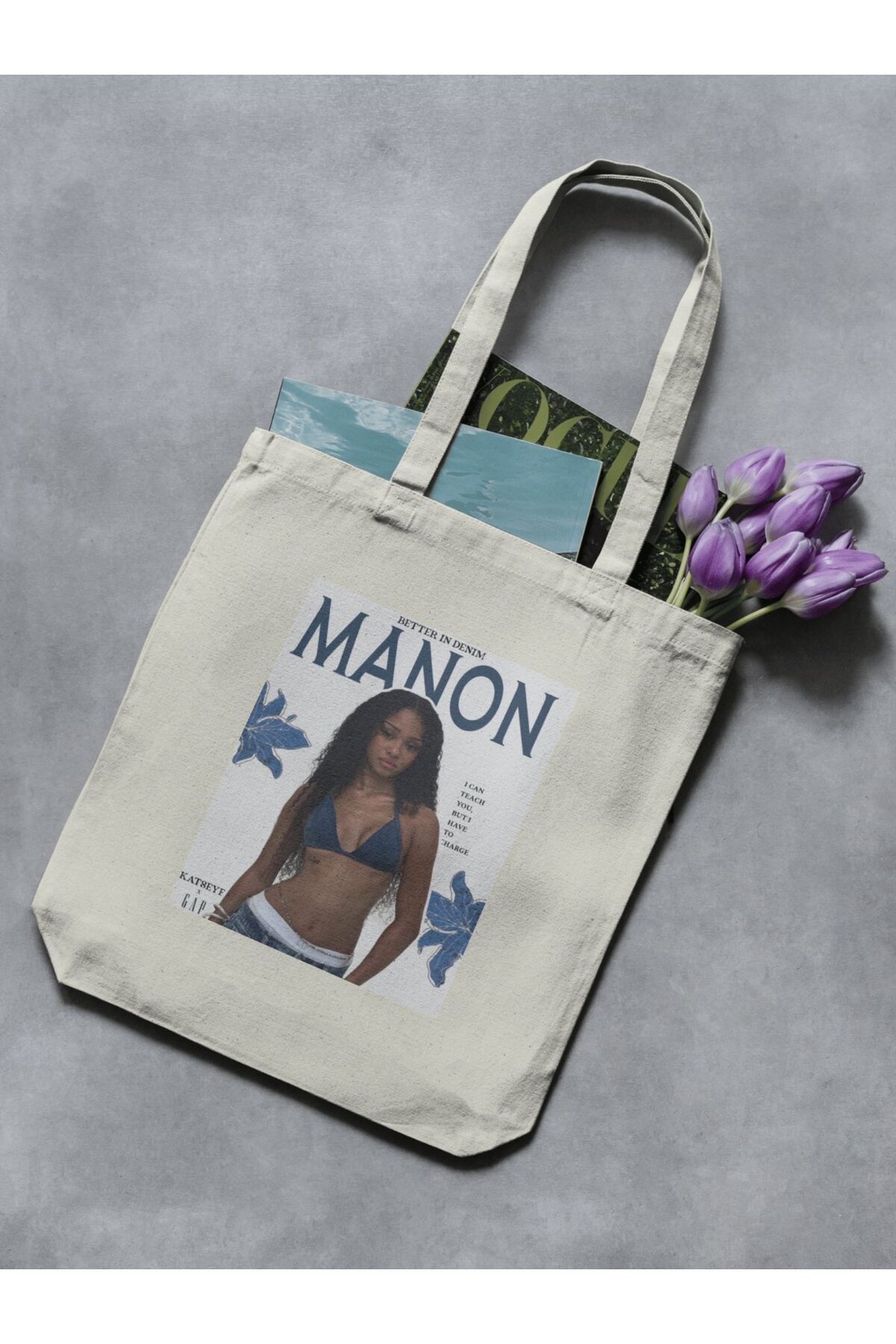 redame Manon Katseye Kpop idol Y2K Bez çanta Tote Bag gnarly gabriela ...