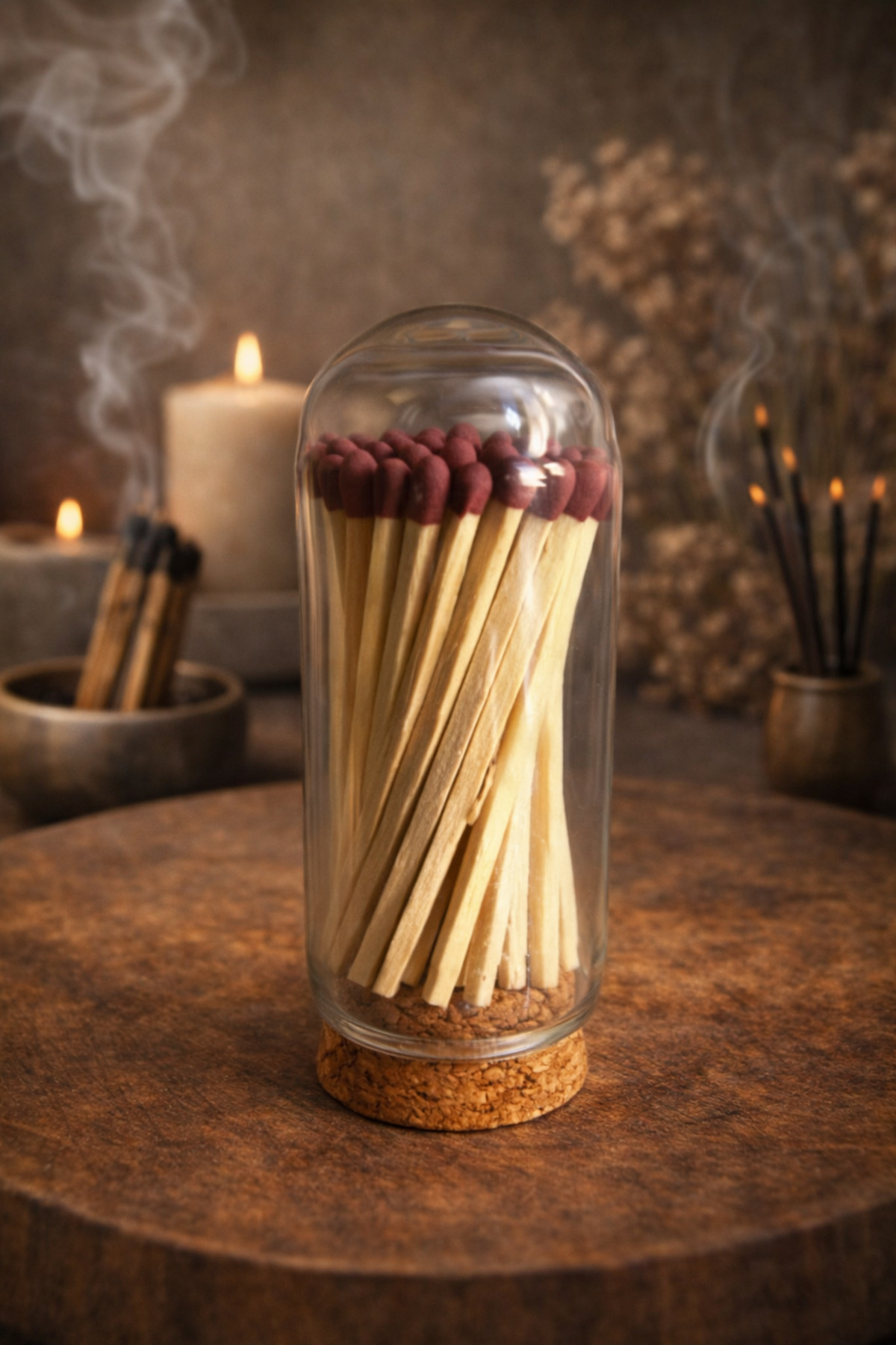 Misse Dekoratif 8 Cm Mum Kibriti, Tütsü Kibriti, Cam Tüp Cam Fanus ...