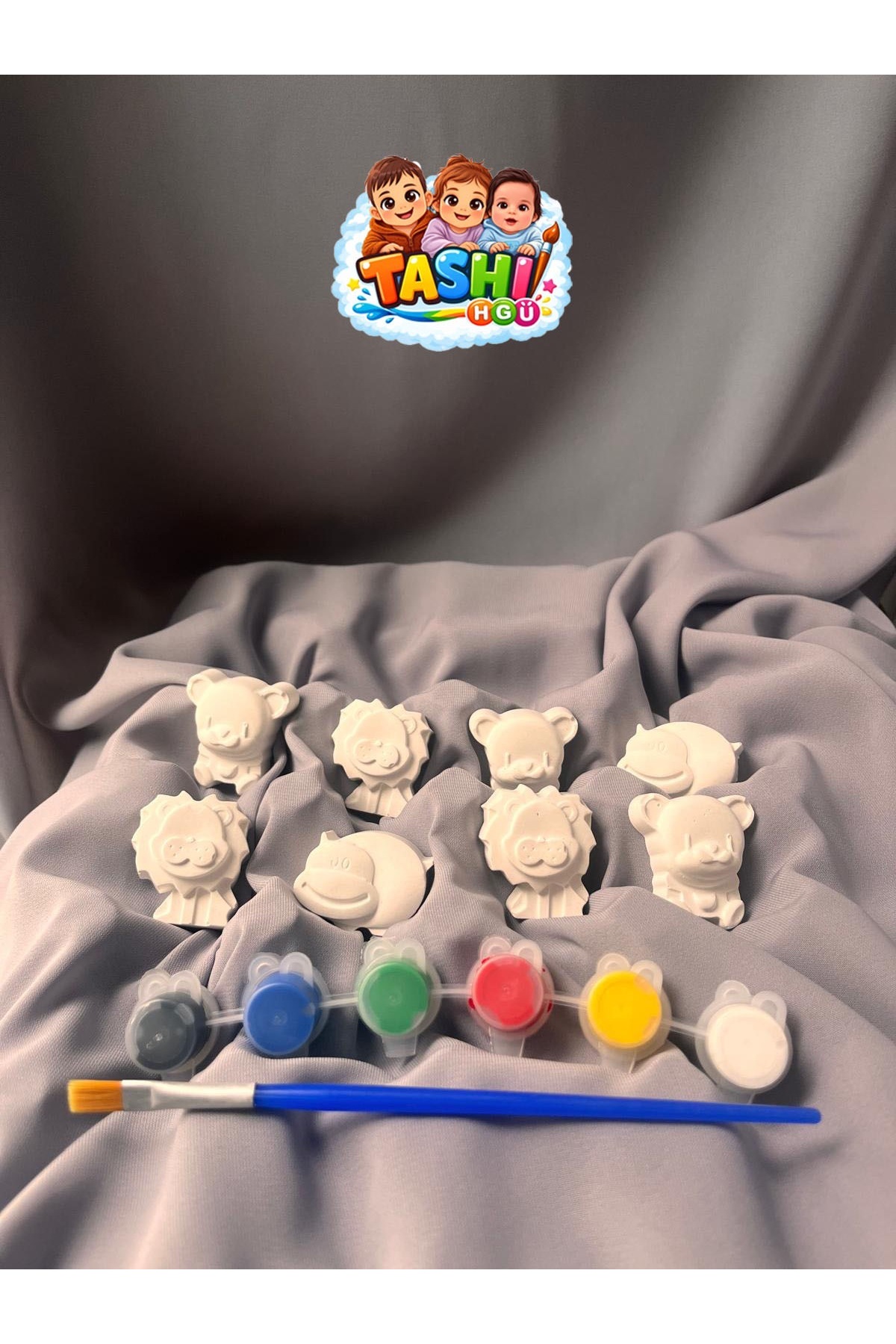 TASHI ART TASHI 8 Adet Sevimli Hayvanlar Taş Tozu Boyama Seçimli Set ...