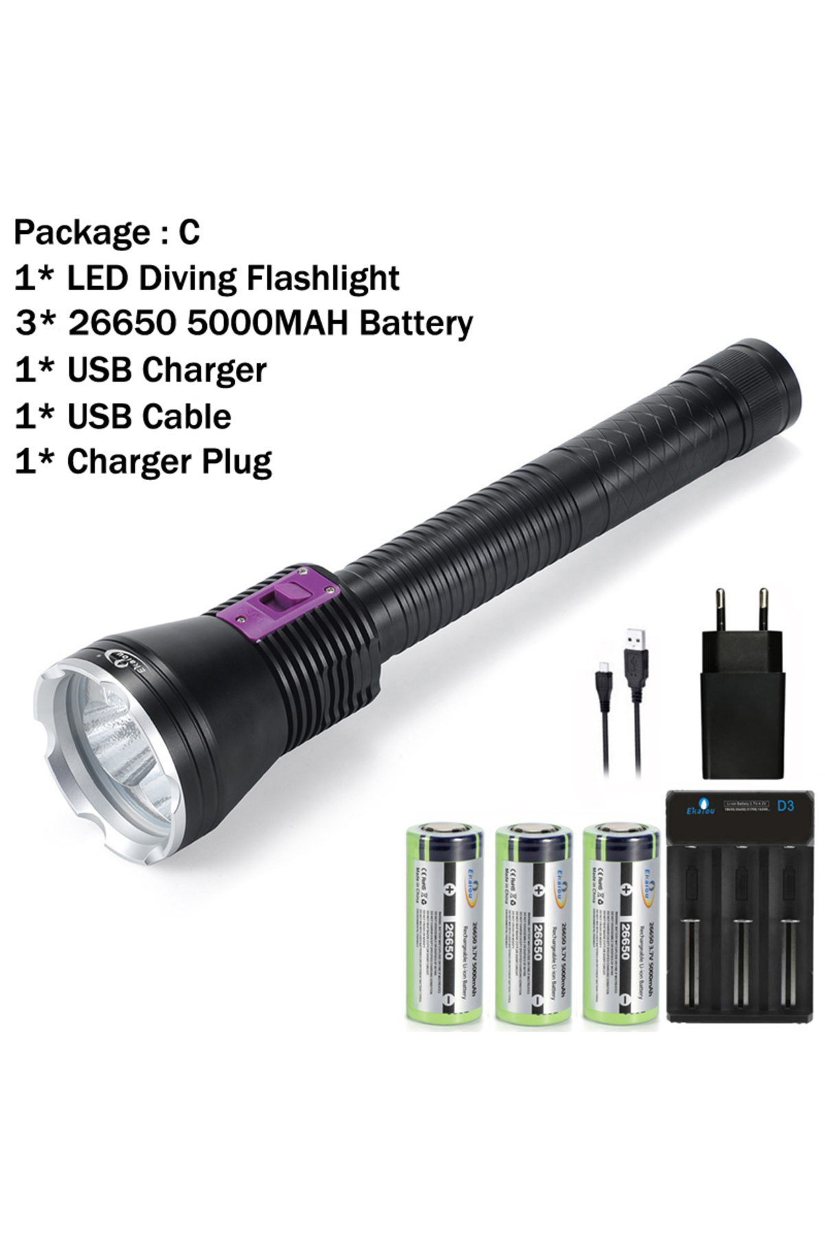 Choice LITHIUM ION White light Package C New High Power 3xXHP70 LED ...