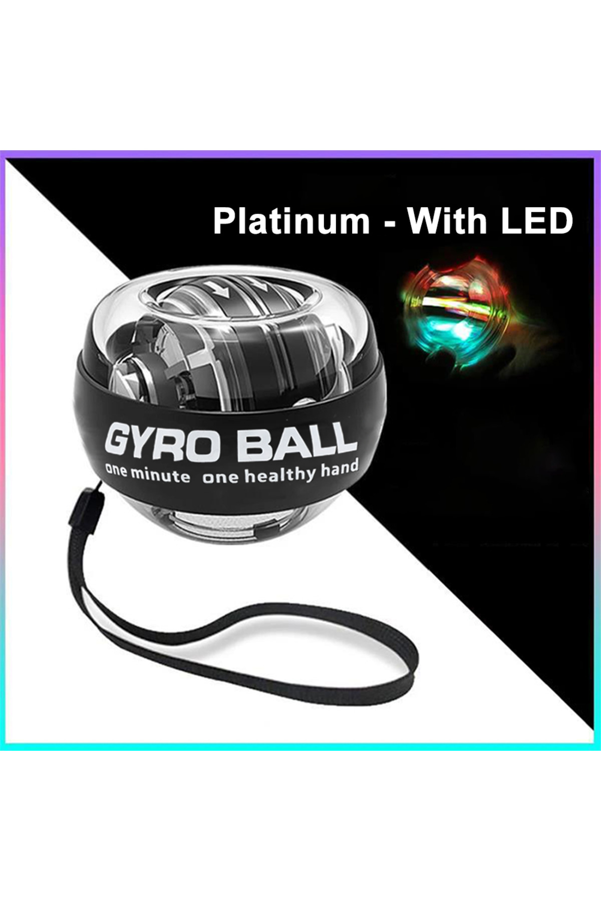 Choice Platinum-With LED Power Gyro Ball Wrist And Forearm Strengthener ...
