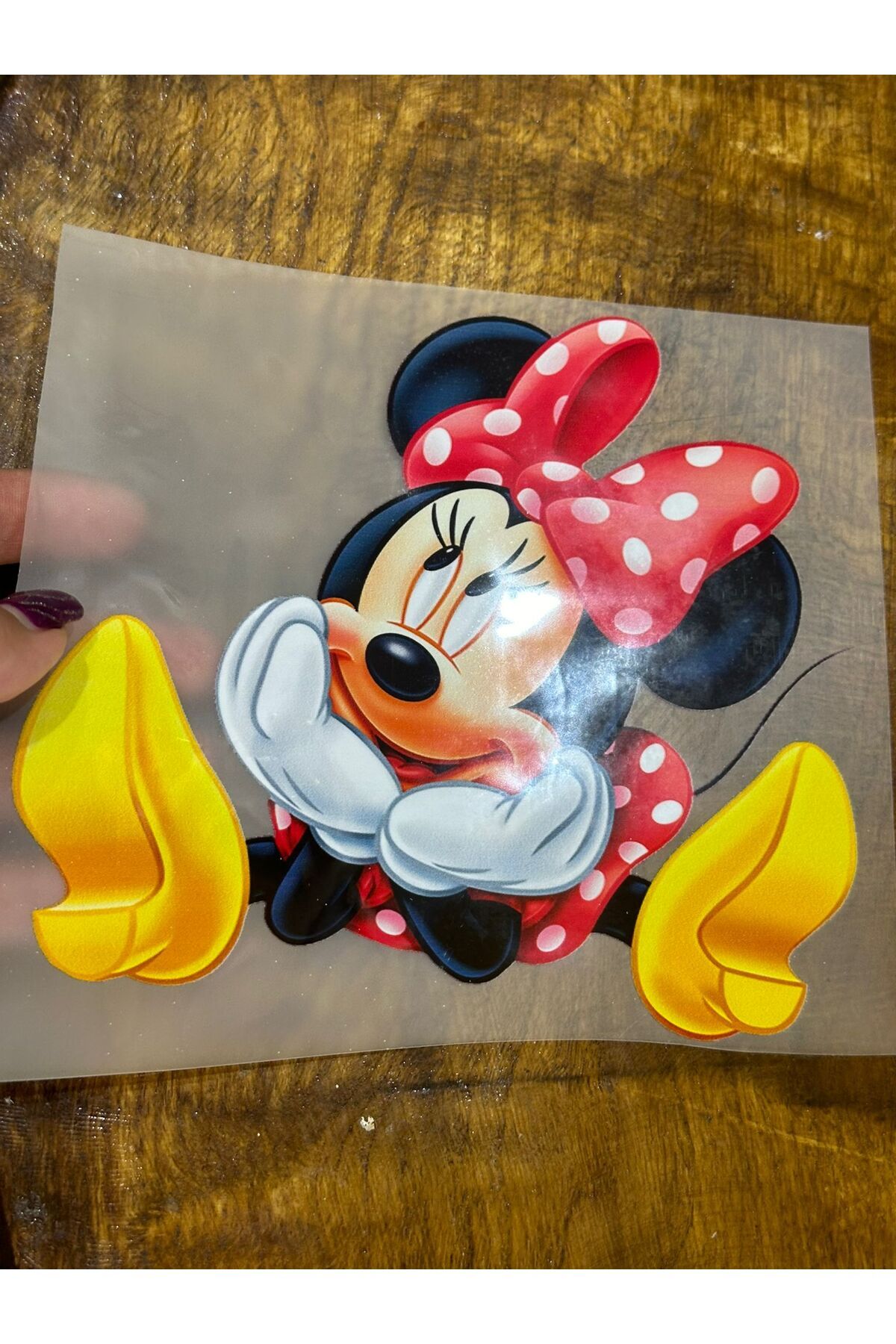 Gönülden Tasarım Ütü İle Yapışan Minnie Mause Transfer Baskı Arma 19x17 ...