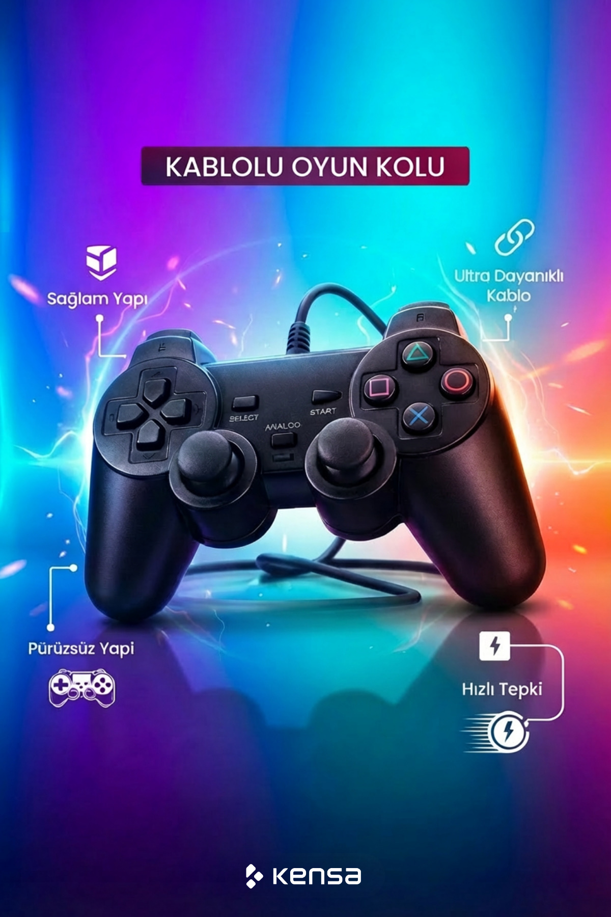 Kensa PC - LAPTOP Win 7,8,10,11 Uyumlu - Oyun Kolu - Tak Çalıştır Model ...