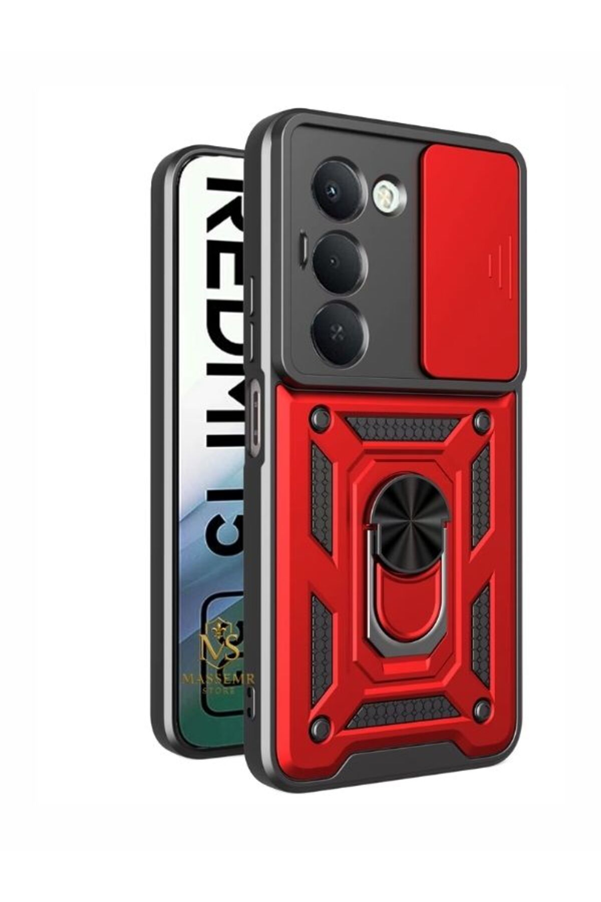 Massemr Xiaomi Redmi 15 4g Tank Lens Ringed Silicone Case Shock ...