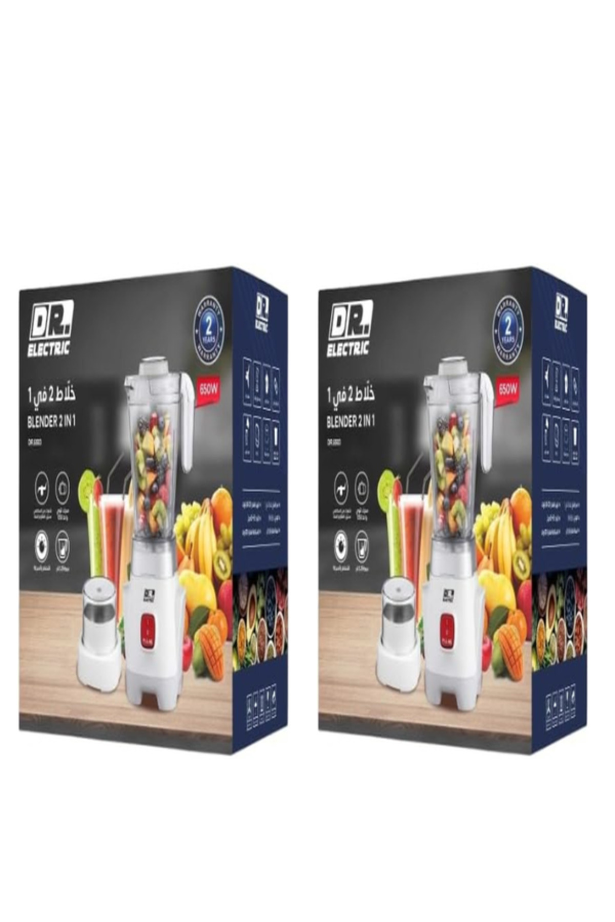 DR.ELECTRIC 2-pack DR. ELECTRIC 2-in-1 Electric Blender with Grinder ...
