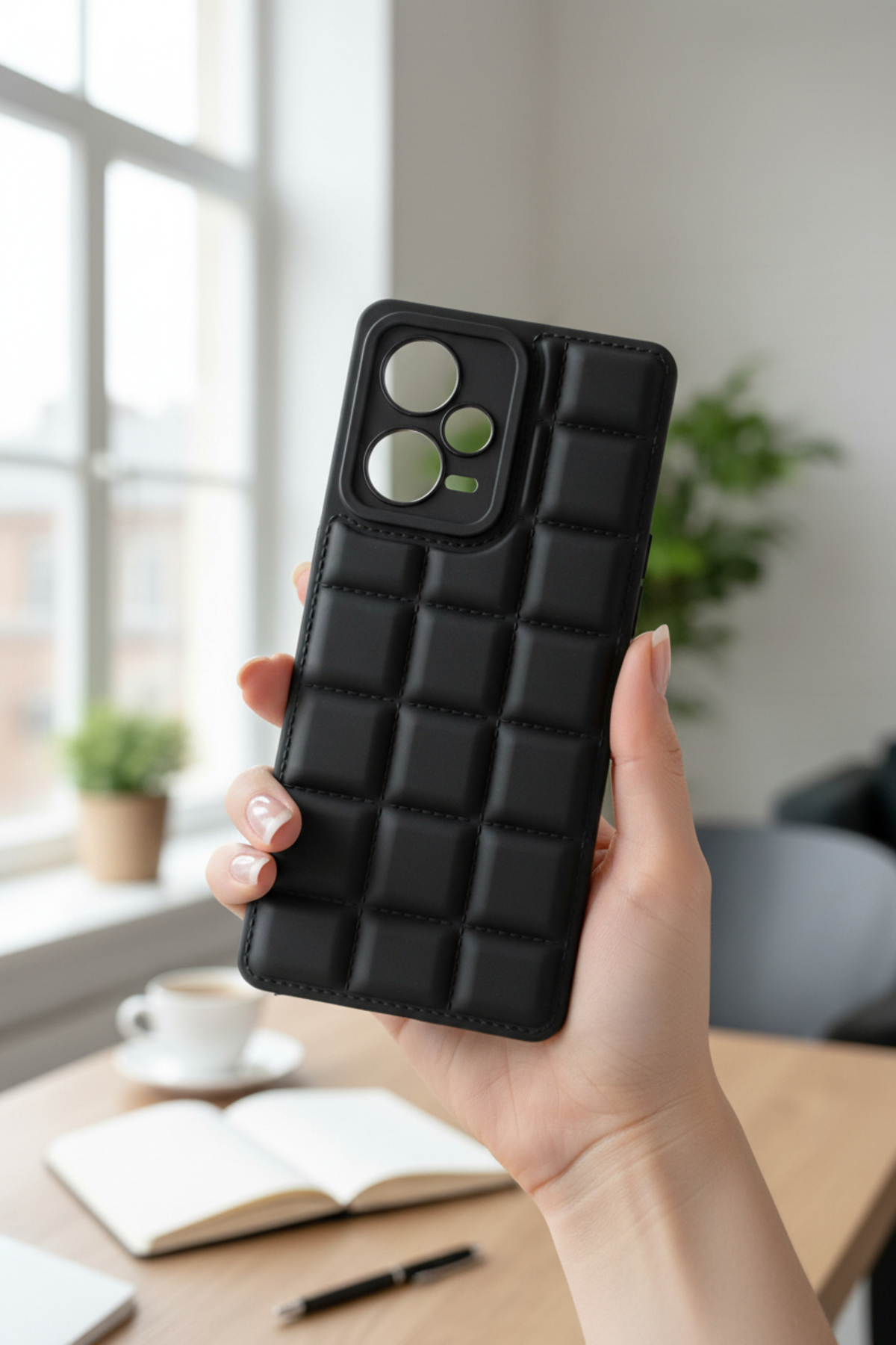batuteknoloji Redmi Note 12 Pro Plus Kare Çikolata BTU Silikon Kapak ...