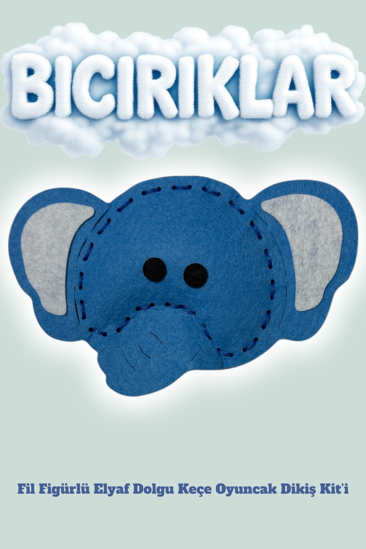 bıcırıklarkids Fil Figürlü Elyaf Dolgulu Keçe Oyuncak Dikiş Kit'i ...