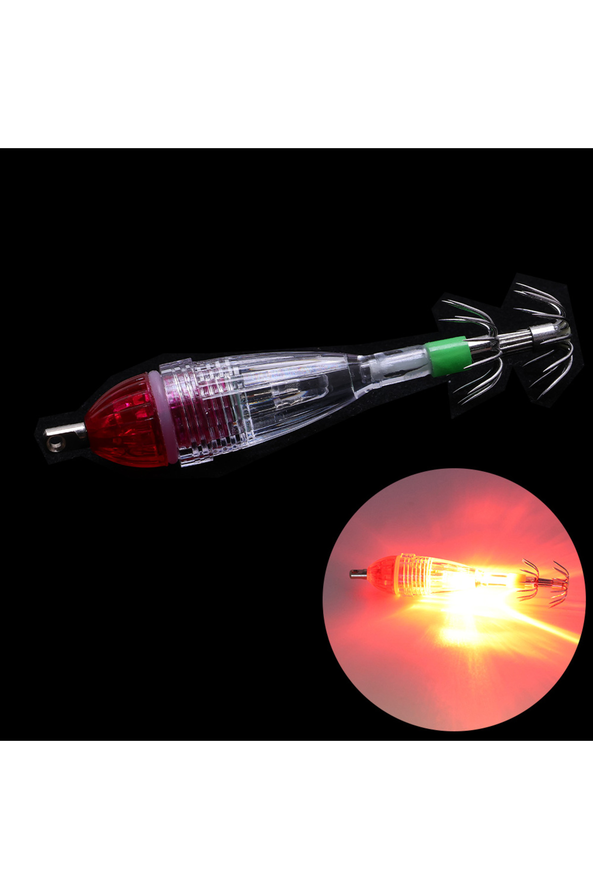 Choice 8.5cm Red 1 pc LED sea fishing simulation bait, squid underwater ...