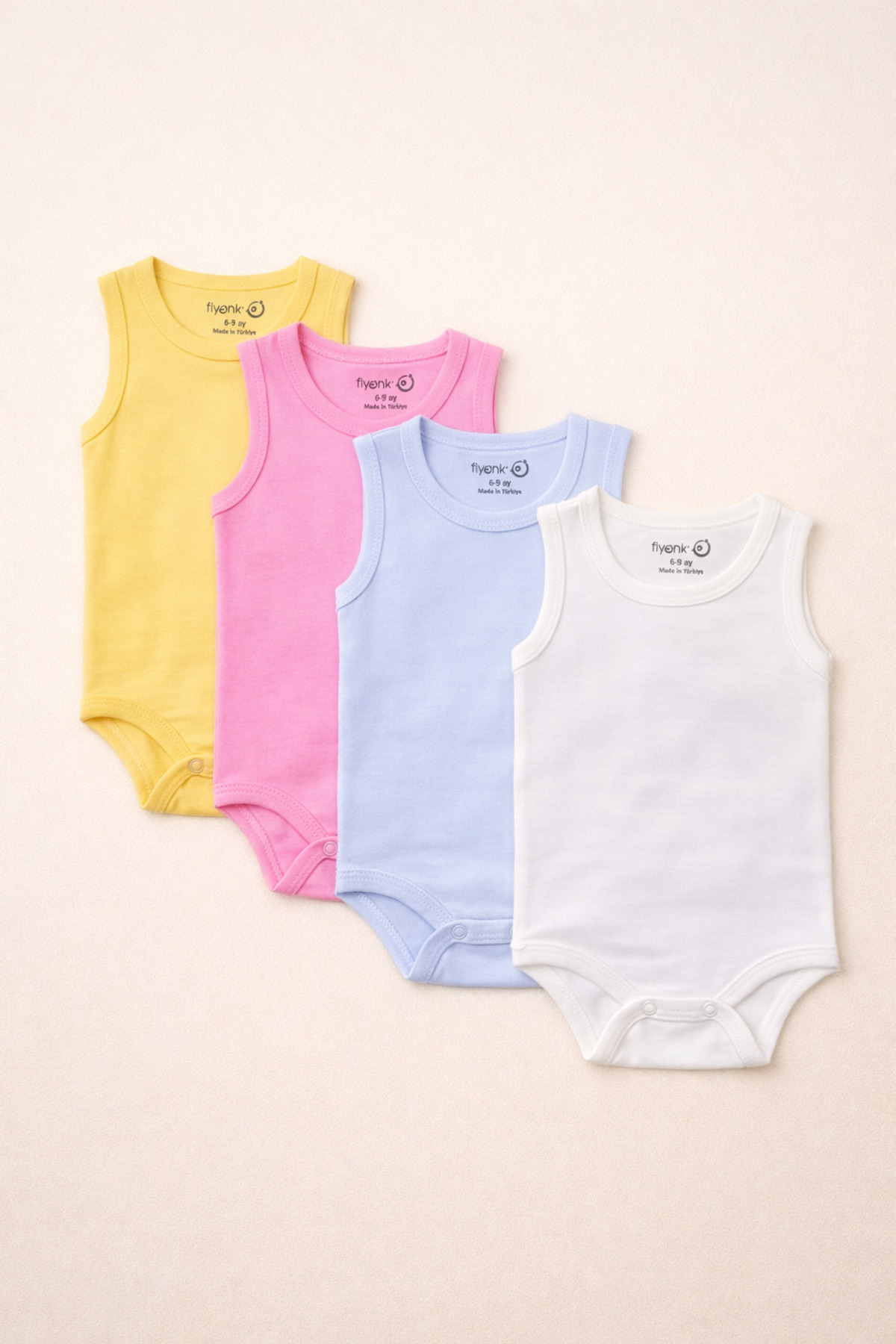 EFU BABY 4'lü %100 Pamuklu Esnek İnterlok Kız Bebek Atlet Body Zıbın ...