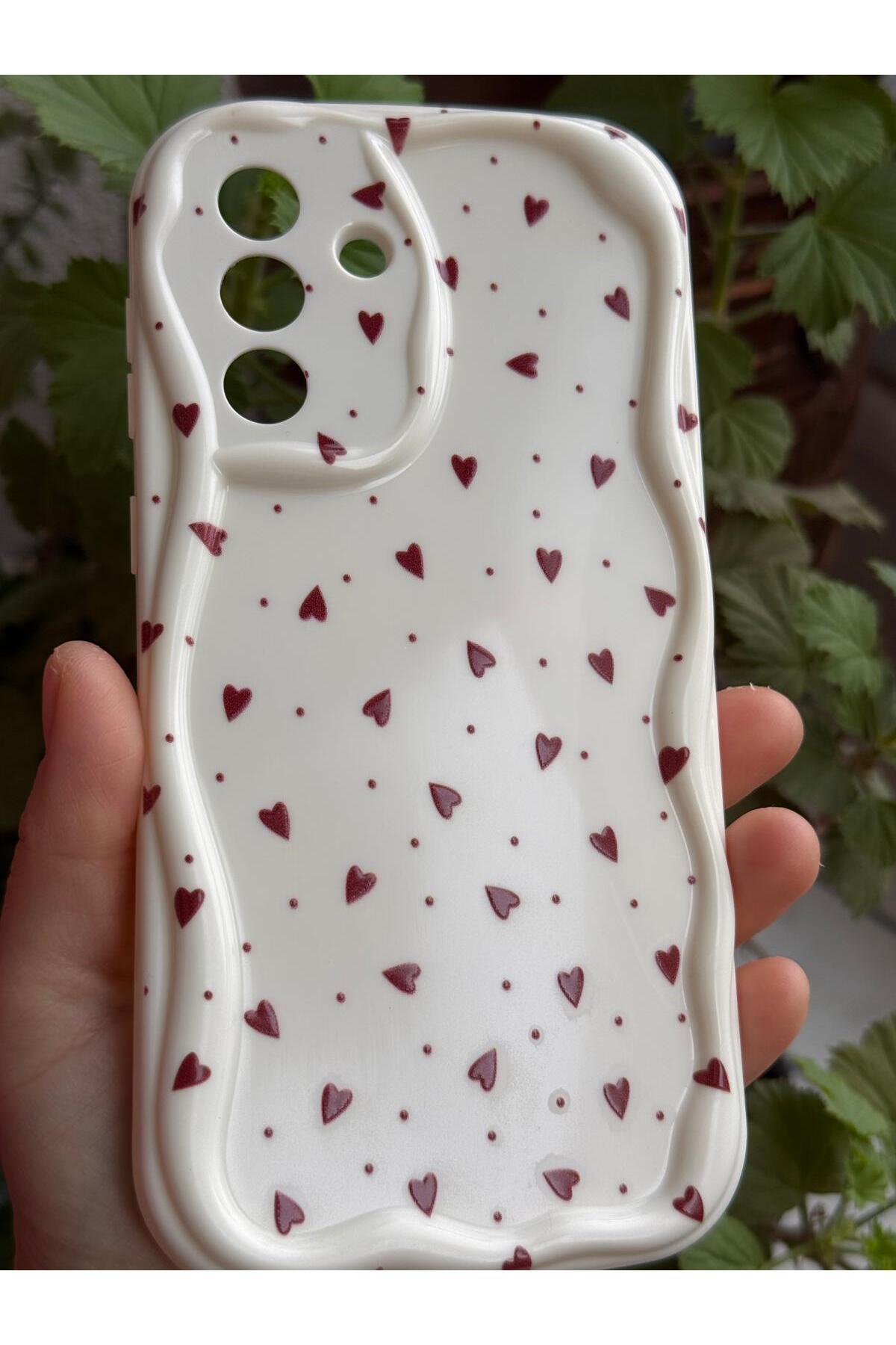 yuscerham Samsung Galaxy A36 Uyumlu Kırmızı Kalp Desenli Yumuşak ...