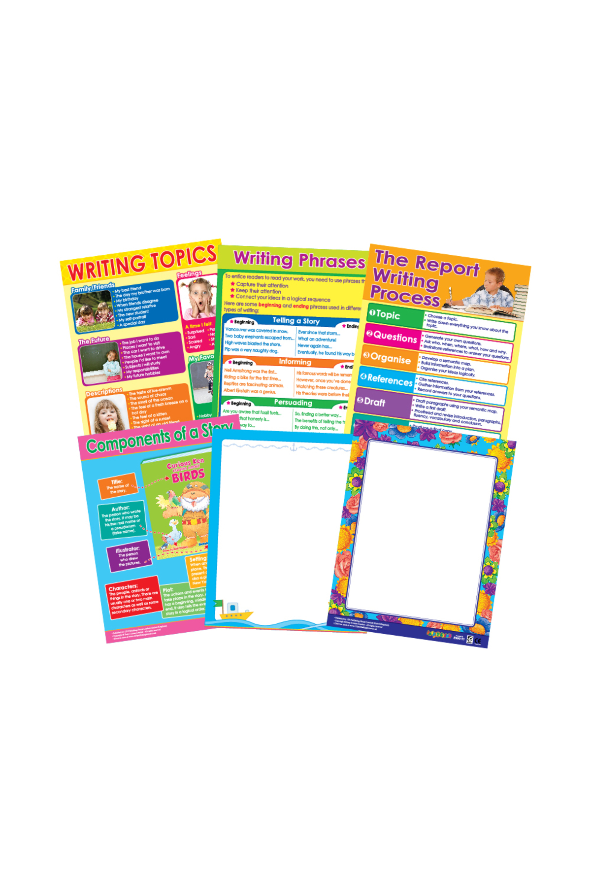 123Publishing House Writing Skills 1 (6 Wall Charts) - Educational Wall ...