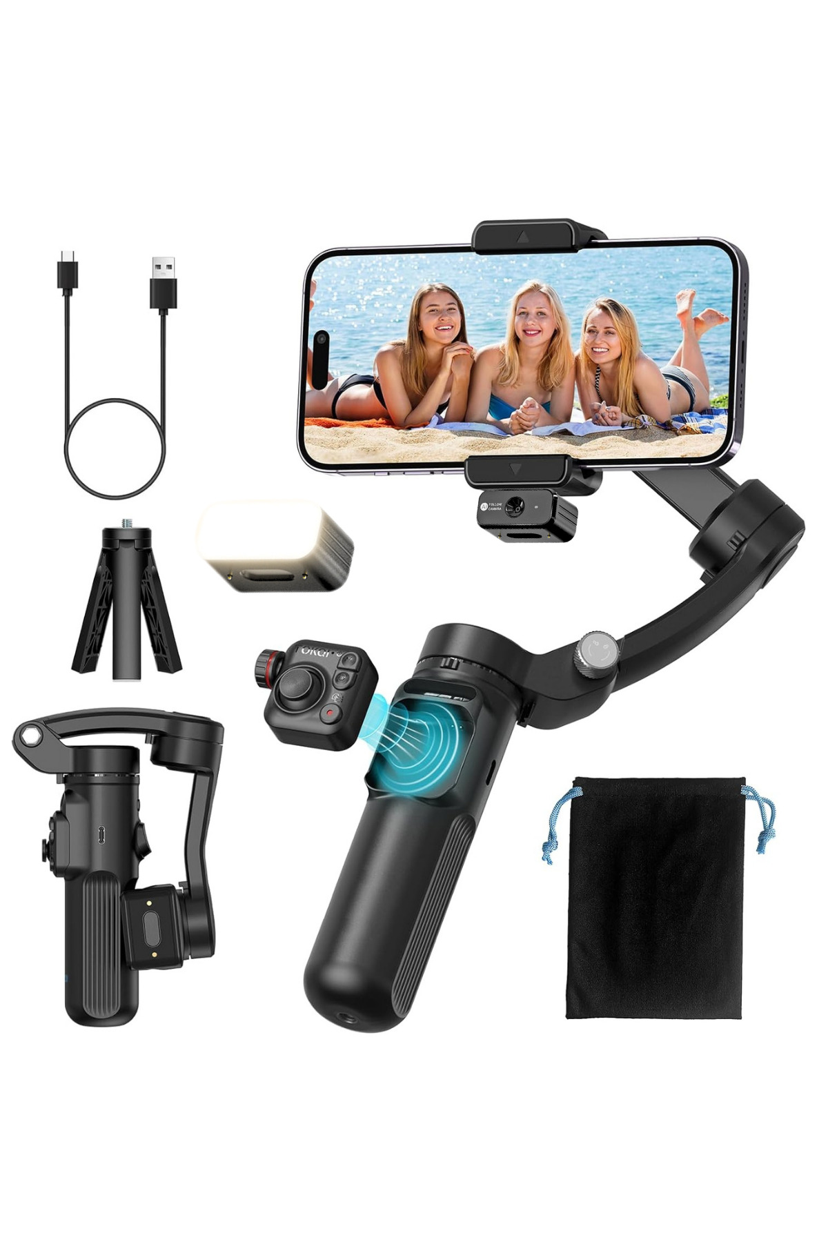 Dasbo Σταθεροποιητής για τηλέφωνο και GoPro, με αποσπώμενο ...