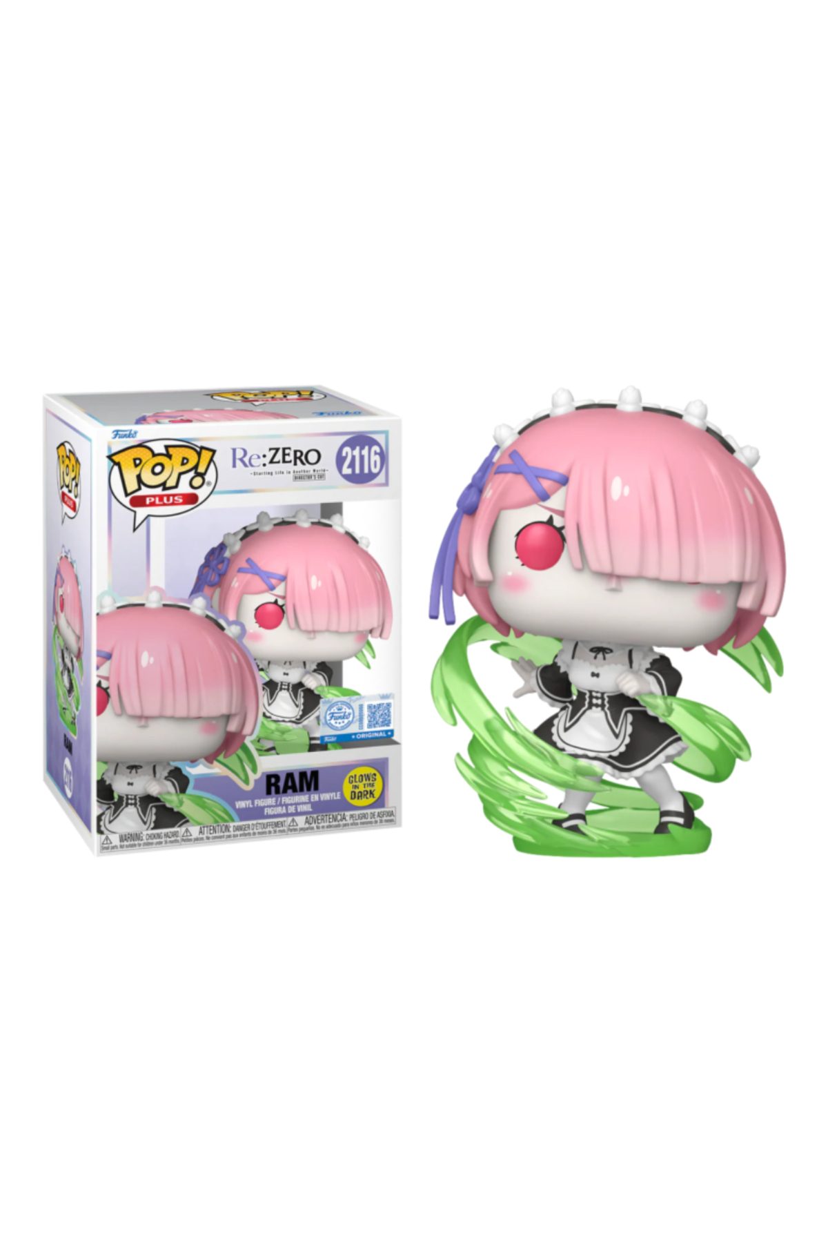 Funko Re:ZERO – Ram (Wind Magic) Glow in the Dark Pop! Plus #2116 ...