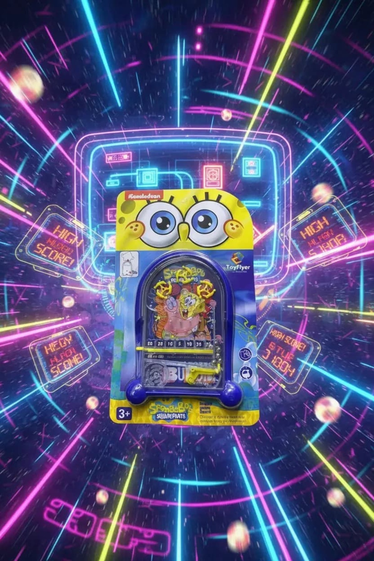 SUNGER BOB Spongebob Lisanslı Pinball Oyuncağı Blister – Taşınabilir ...