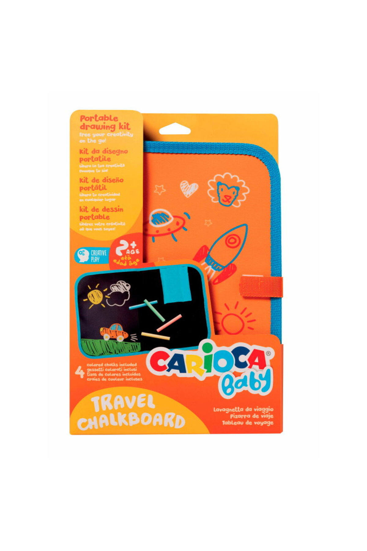 Carioca Tabla de colorat cu creta, format A4, pliabila, contine 4 ...
