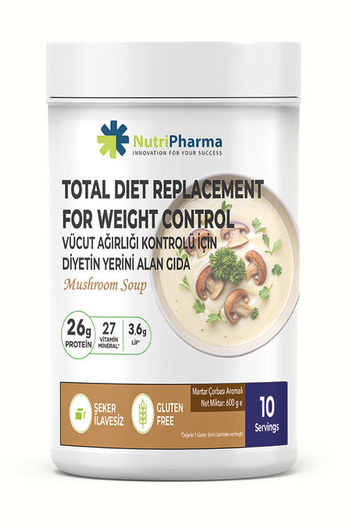 NUTRIPHARMA Mushroom Soup Meal Powder with Whey Protein – Bariatric ...