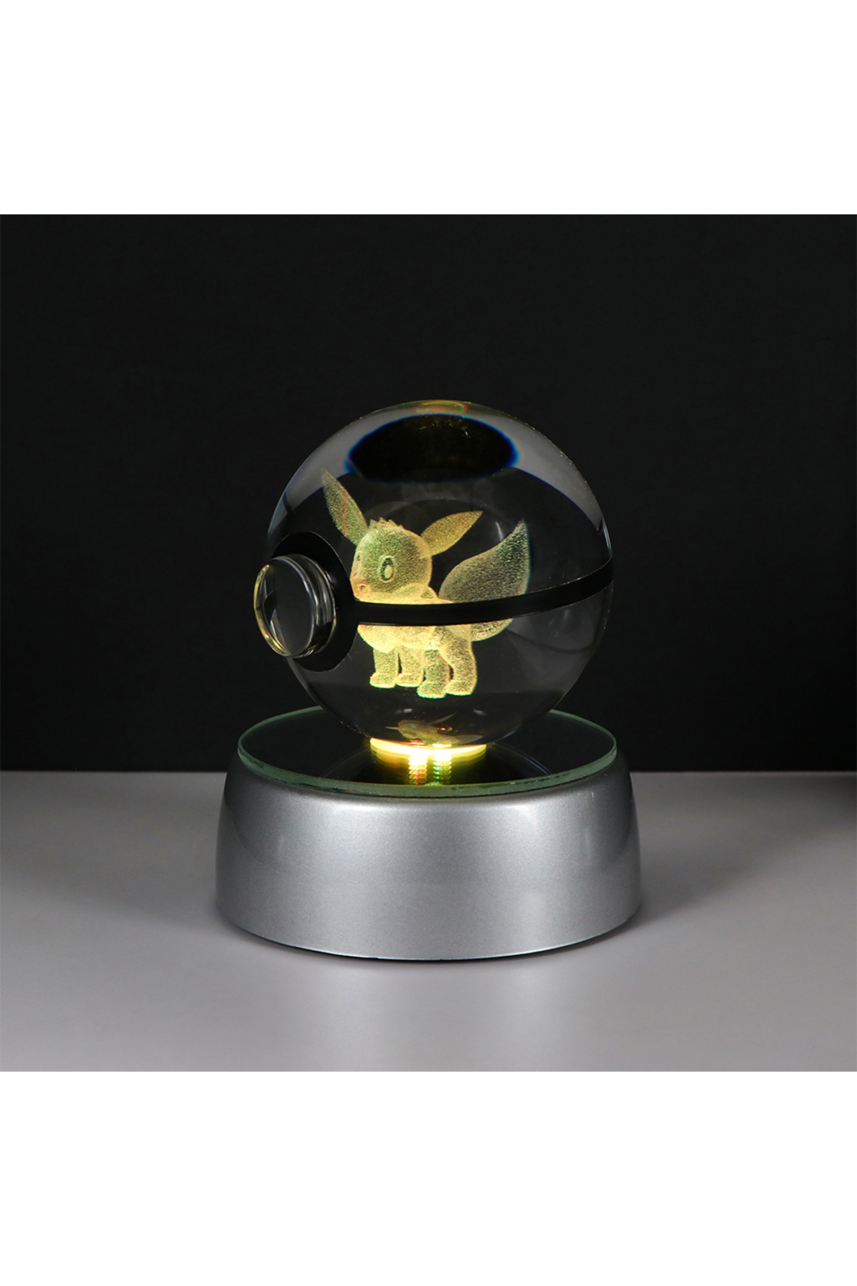 Choice S Eevee Pokemon 3D Crystal Ball Pikachu Figure Pokeball ...
