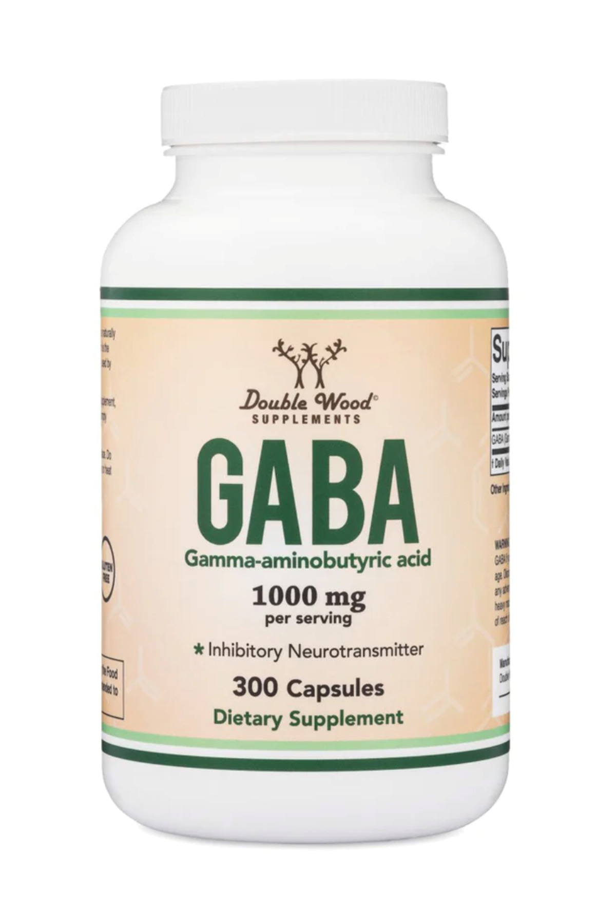 DOUBLE WOOD DoubleWood GABA 1,000,mg 300 Capsules.Made ın Usa.40 ...