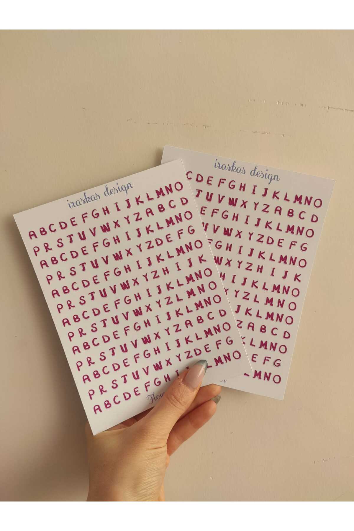 iraskas design Pinky Letter Harf Sticker Seti – 378 Adet | 2’li A5 Boy ...