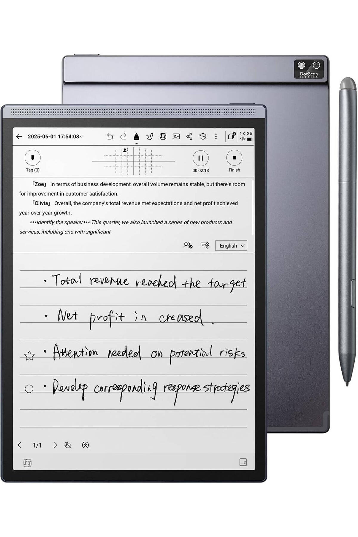 iflytek AINOTE Air 2, 8.2-Inch AI E-Ink Smart Digital Paper Tablet ...
