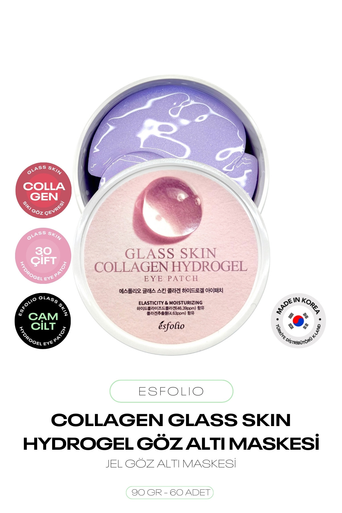 Esfolio Glass Skin Collagen Hydrogel Eye Patch Sıkılaştırıcı ve ...