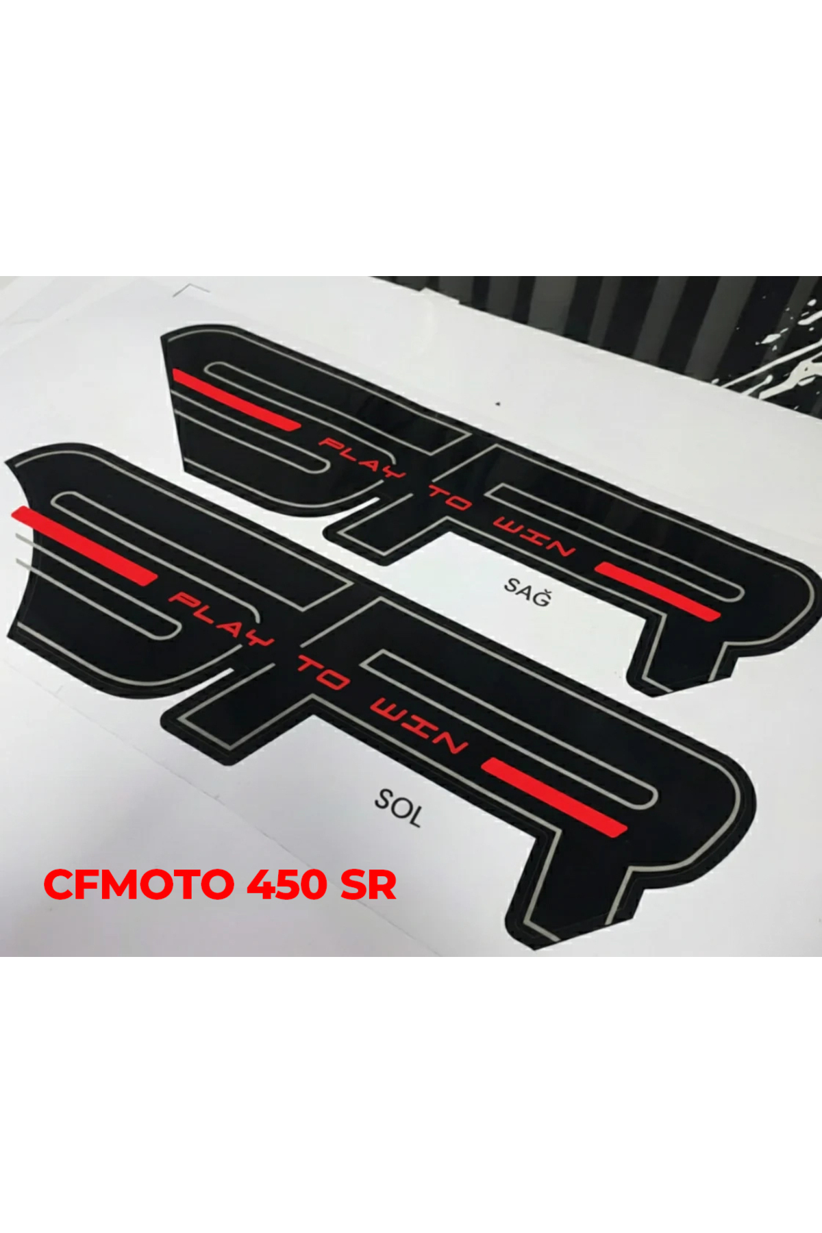EMOTO REKLAM CFMOTO 450 SR ORJINAL GRENAJ STICKER KIRMIZI-GRİ - Fiyatı ...