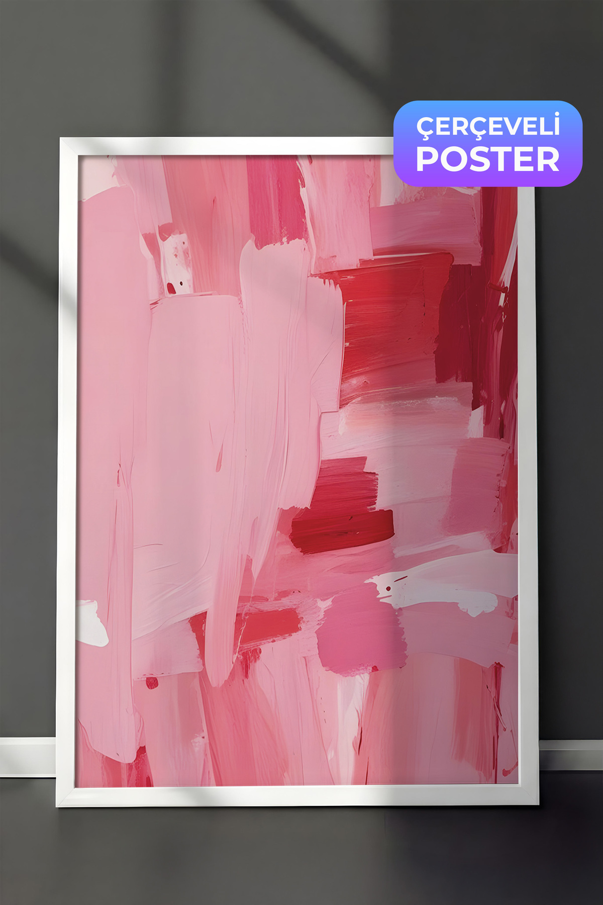 postifull Pink Oil Poster, Çerçevesiz Duvar Posteri, Dikey Duvar ...