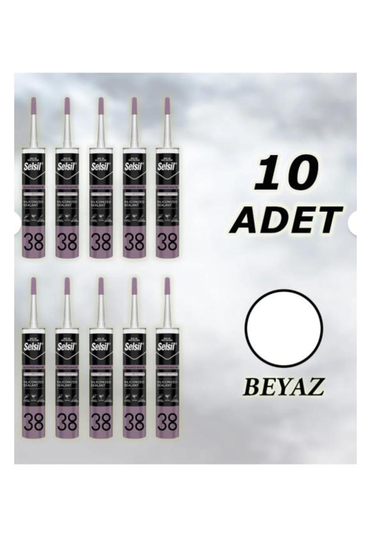 Selsil Silikonize Mastik Beyaz 500 gr, 10 Adet - Fiyatı, Yorumları