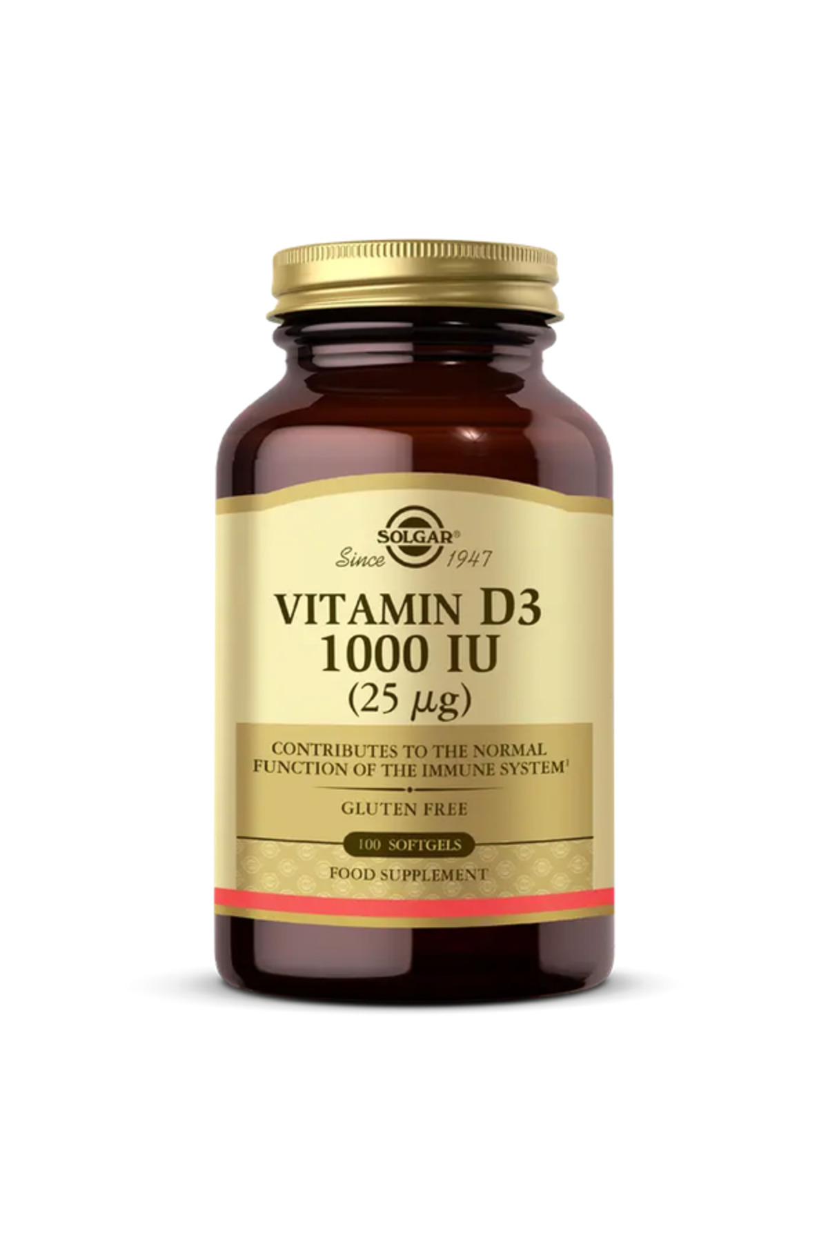 Solgar Vitamin D3 1000 IU (Vitamin D3 1000 IU (25 µg)) 100 Kapsül ...