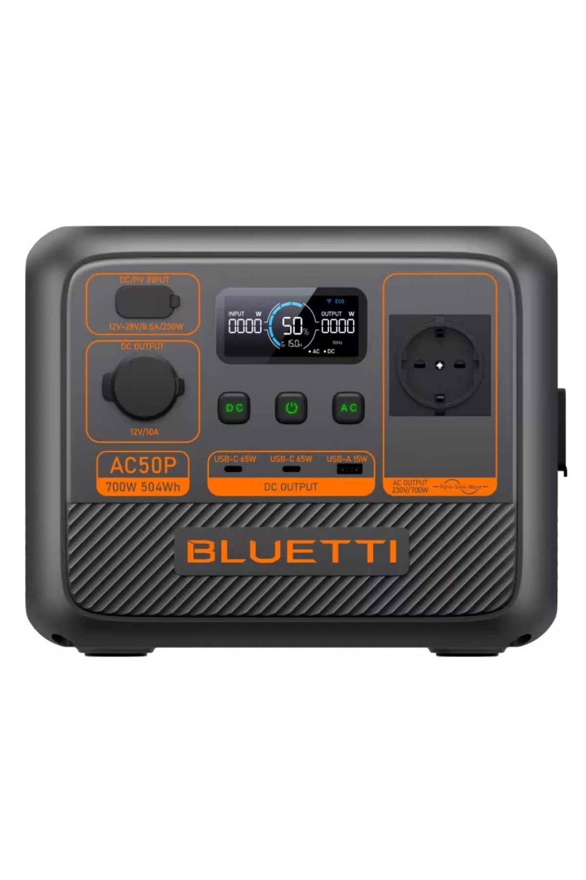 Bluetti Stație de încărcare portabilă AC 50 P, 700 W, 504 Wh, baterie ...