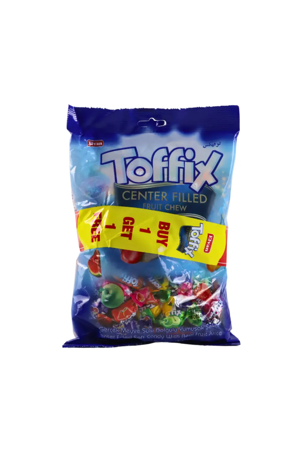 Elvan Toffix Center Filled Fruit Chew Soft Candy with Real Fruit Juice ...